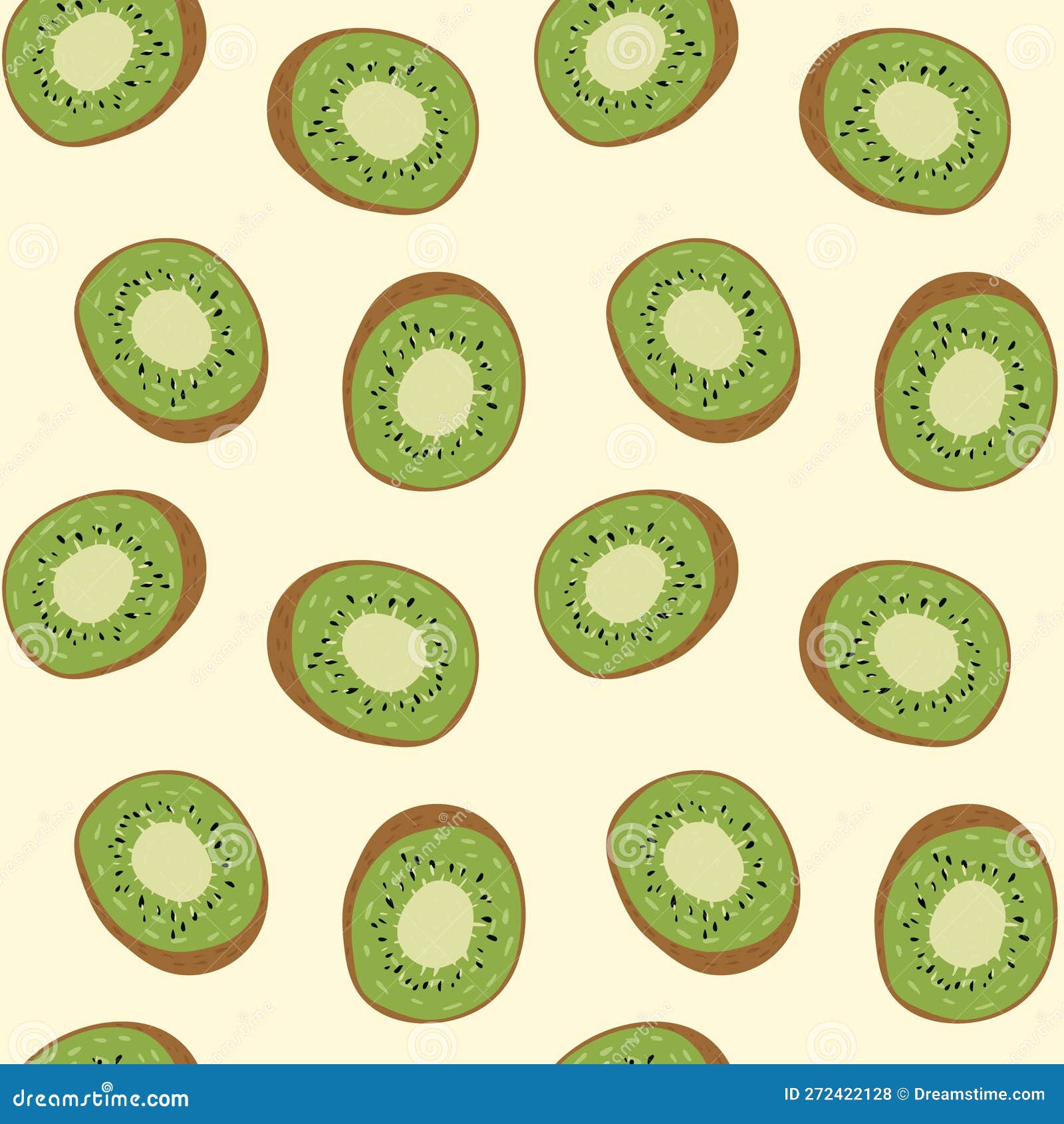 Kiwi Slice Ornament Pattern. Stock Vector - Illustration of textile ...