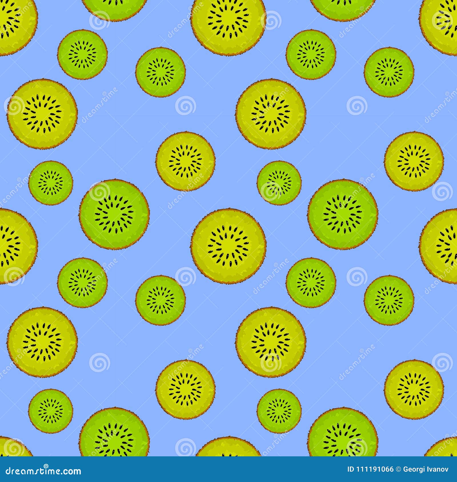 Kiwi Slices Seamless/repeat Pattern. On A Light Blue Background. Stock ... Kiwi Slices Seamless/repeat Pattern. On A Light Blue Background. Stock ...