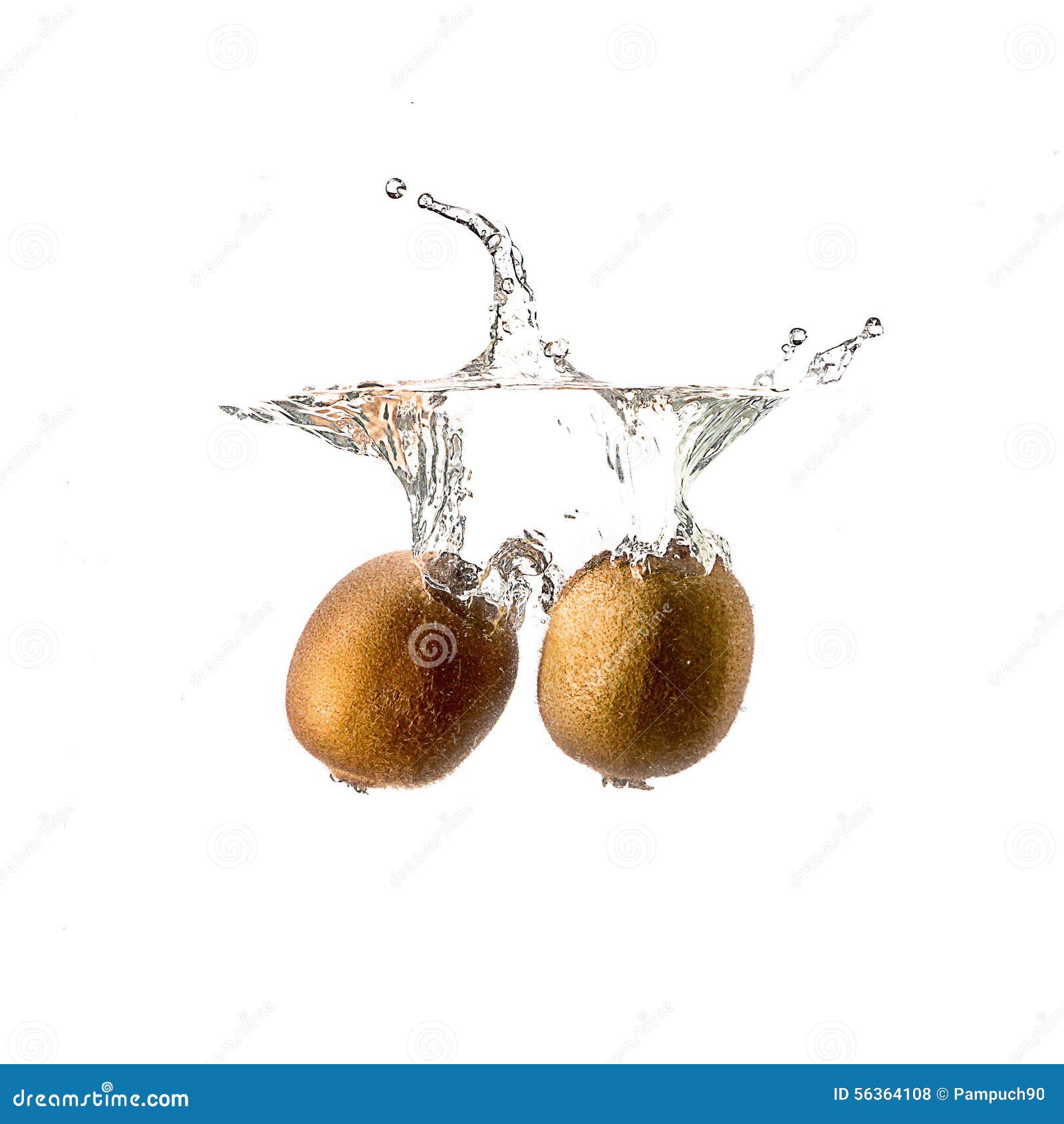 Kiwi Splash on Water, Isolated Stock Photo - Image of falling, health ...