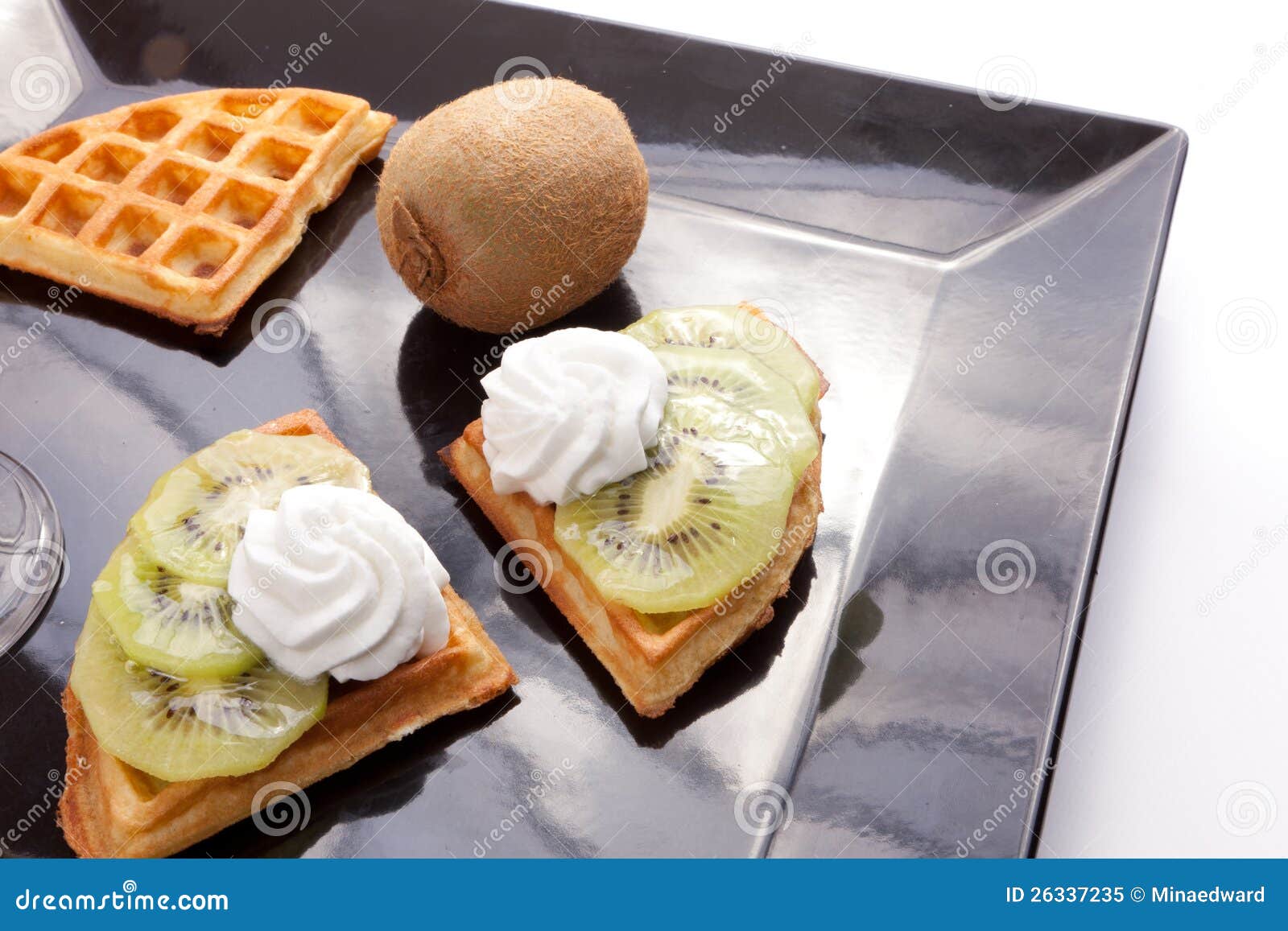 Kiwi Tart Slices with Drink Stock Image - Image of nature, chocolate ...