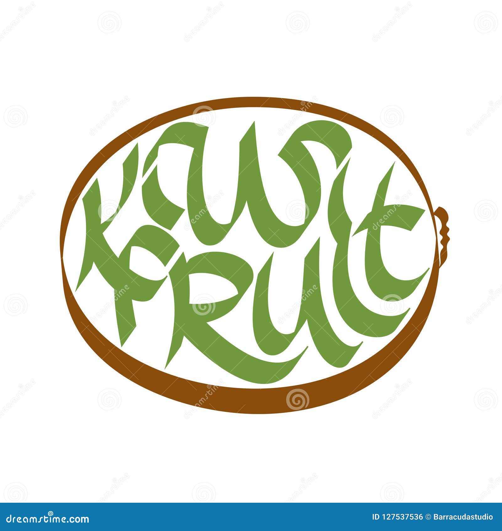Kiwifruit Calligraphy, Typography. Fruit Typography. Vector ...