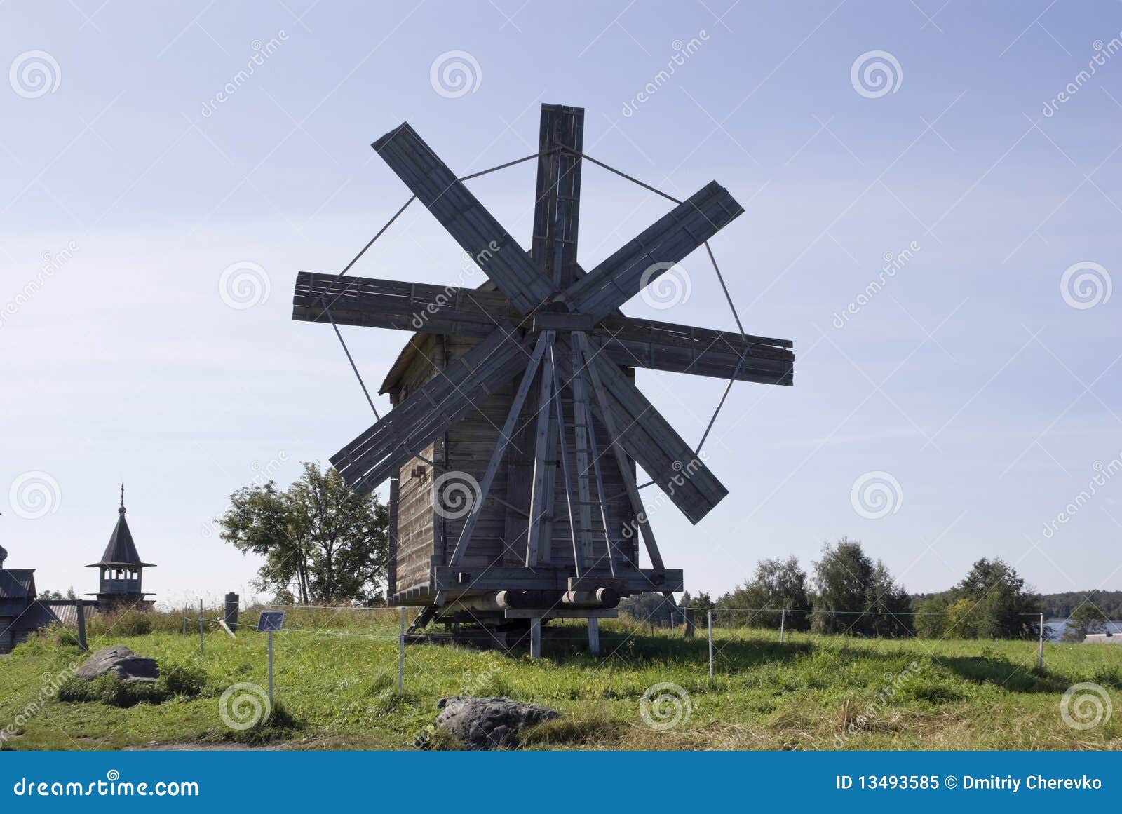 Kizhi, Russia. Windmill (1928) Stock Image - Image of summer, kizhi ...