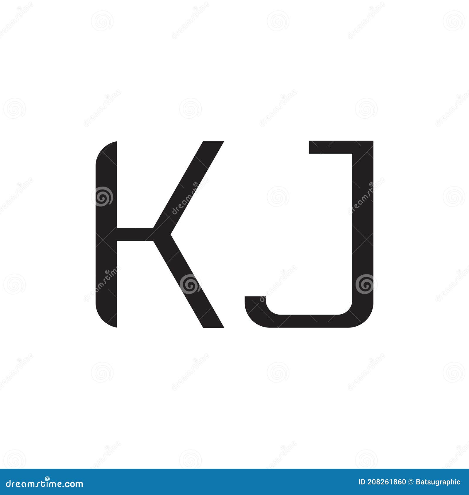 Kj Initial Letter Vector Logo Icon Stock Vector - Illustration of ...