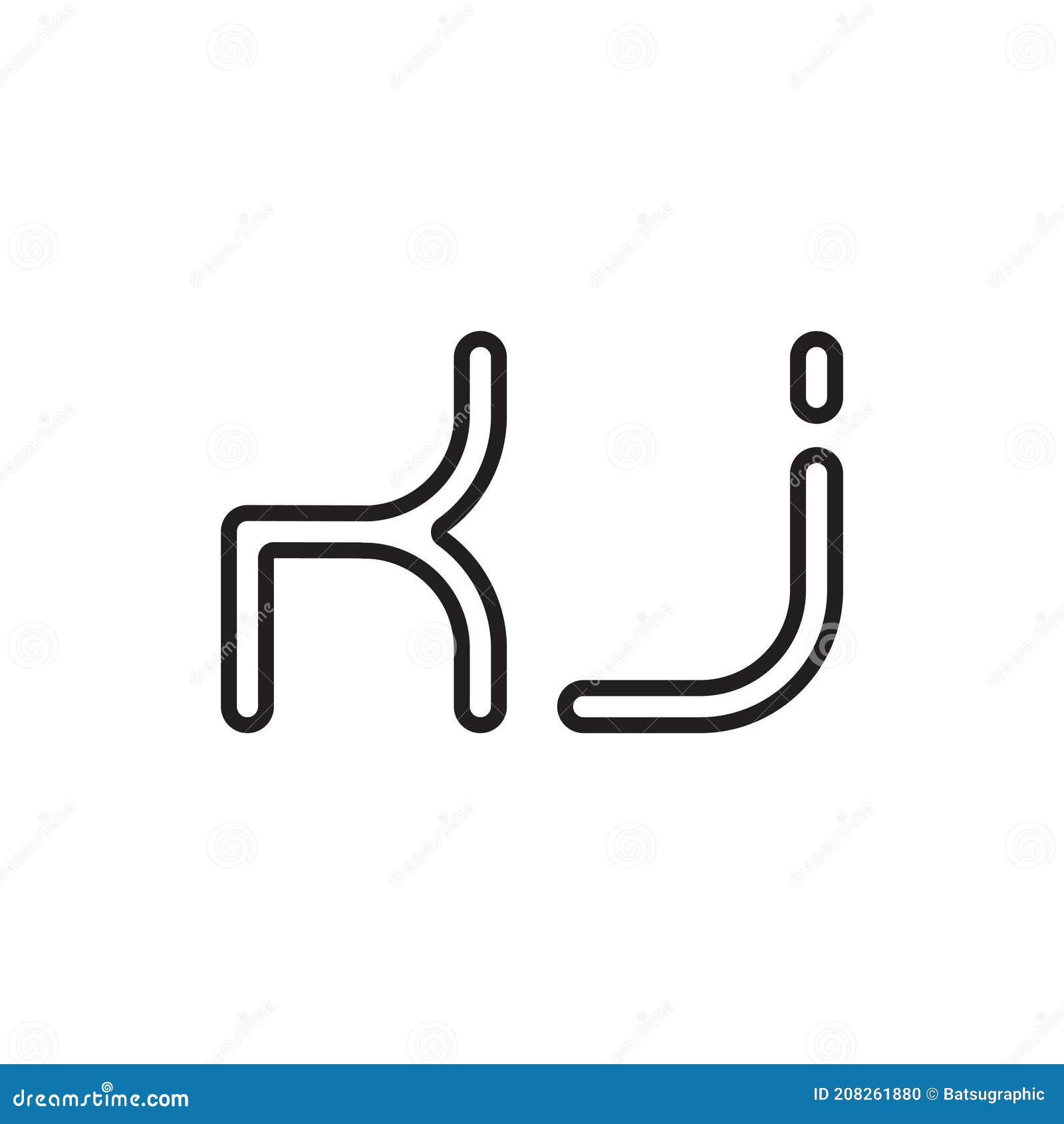 Kj Initial Letter Vector Logo Icon Stock Vector - Illustration of ...