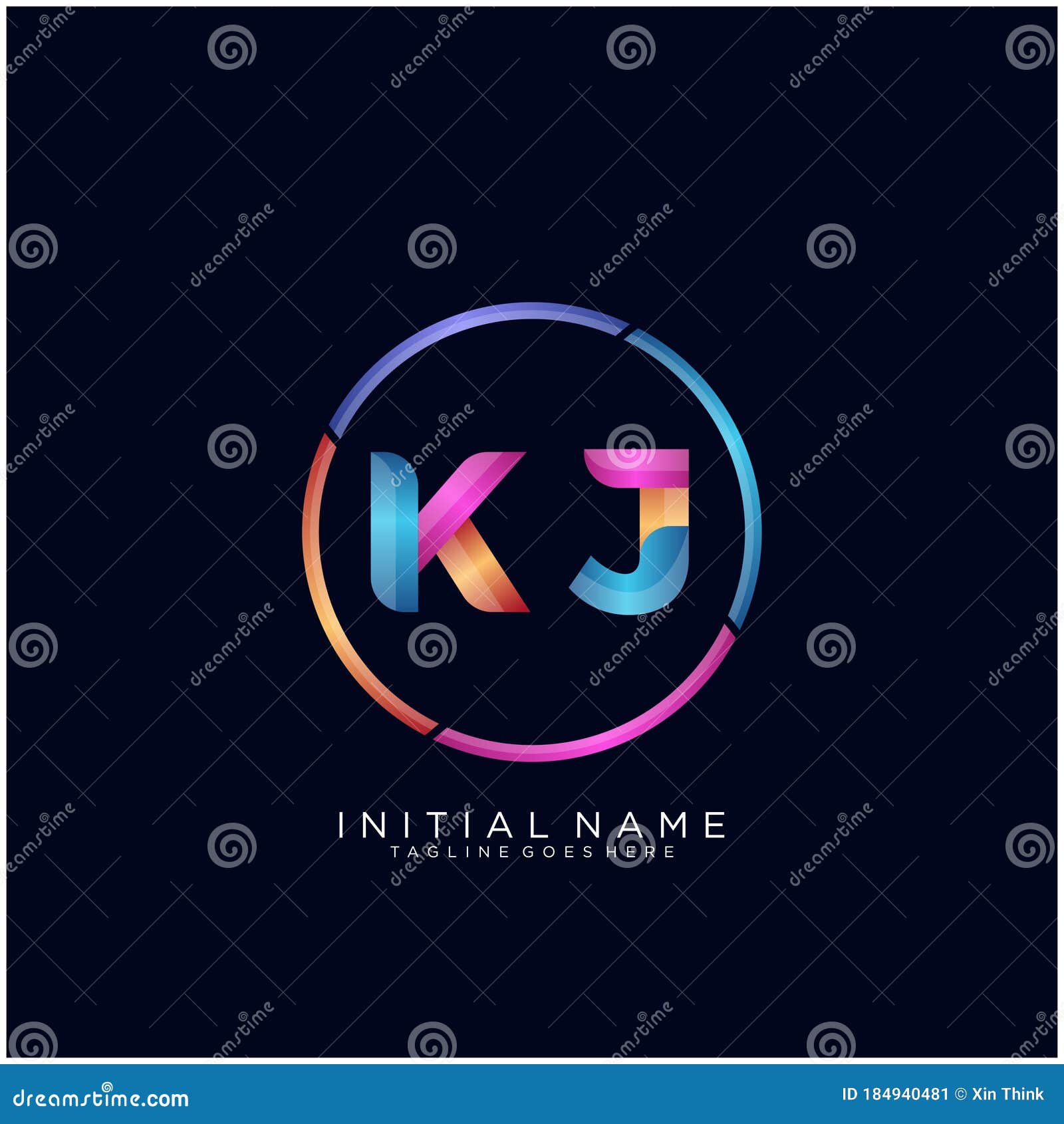 KJ Letter Logo Icon Design Template Elements Stock Vector ...