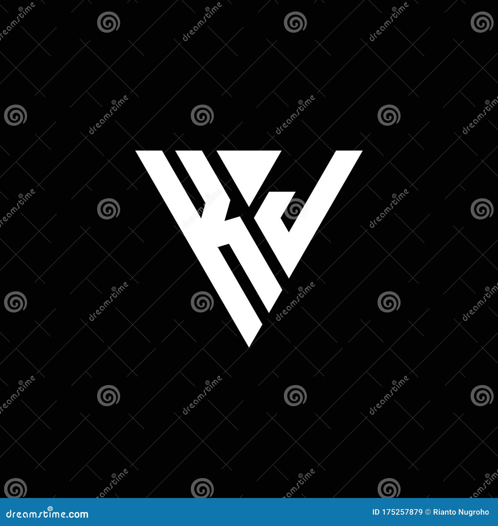 KJ Logo Letter Monogram with Triangle Shape Design Template Stock ...