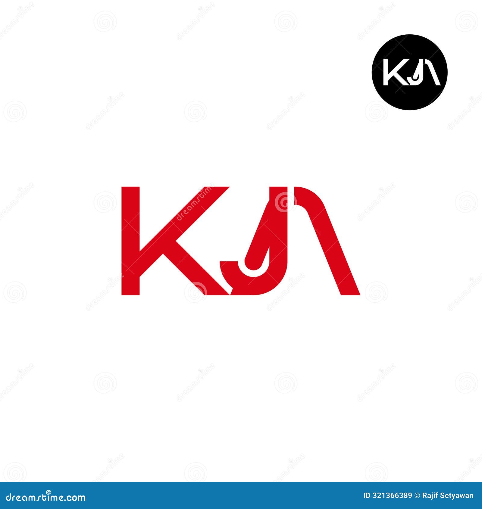 KJA Logo Letter Monogram Design Stock Vector - Illustration of brands ...