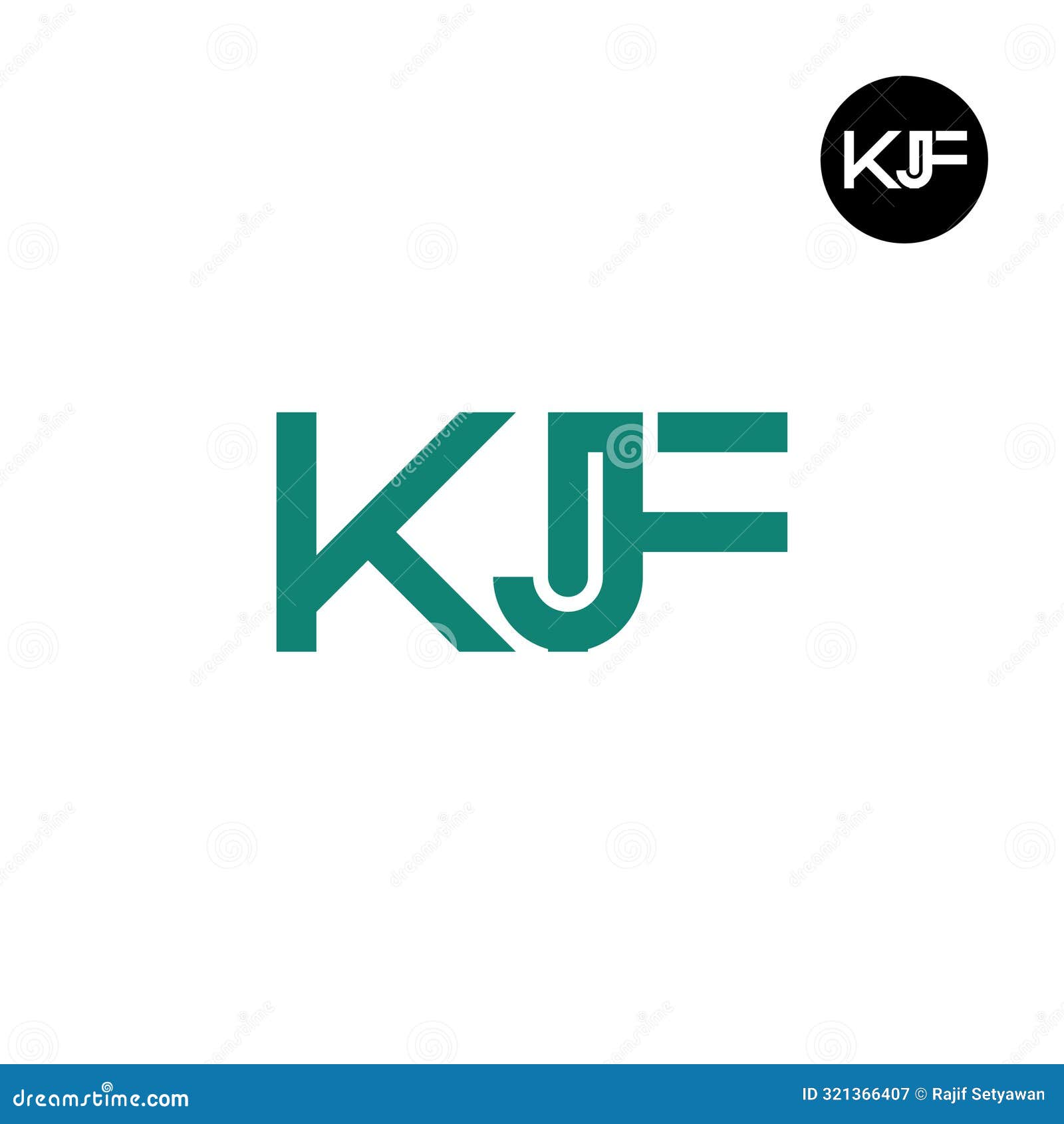 KJF Logo Letter Monogram Design Stock Vector - Illustration of ...