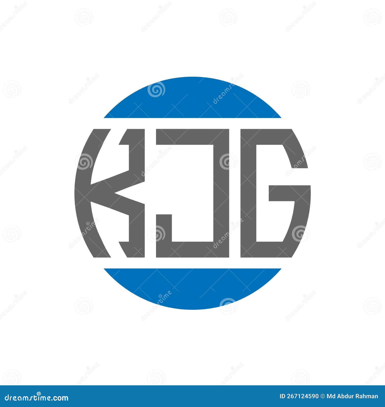 KJG Letter Logo Design on White Background. KJG Creative Initials ...