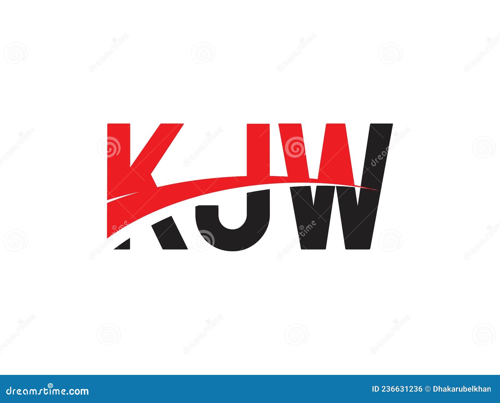 KJW Letter Initial Logo Design Vector Illustration Stock Vector ...