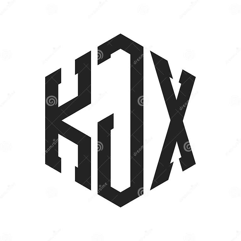 KJX Logo Design. Initial Letter KJX Monogram Logo Using Hexagon Shape ...