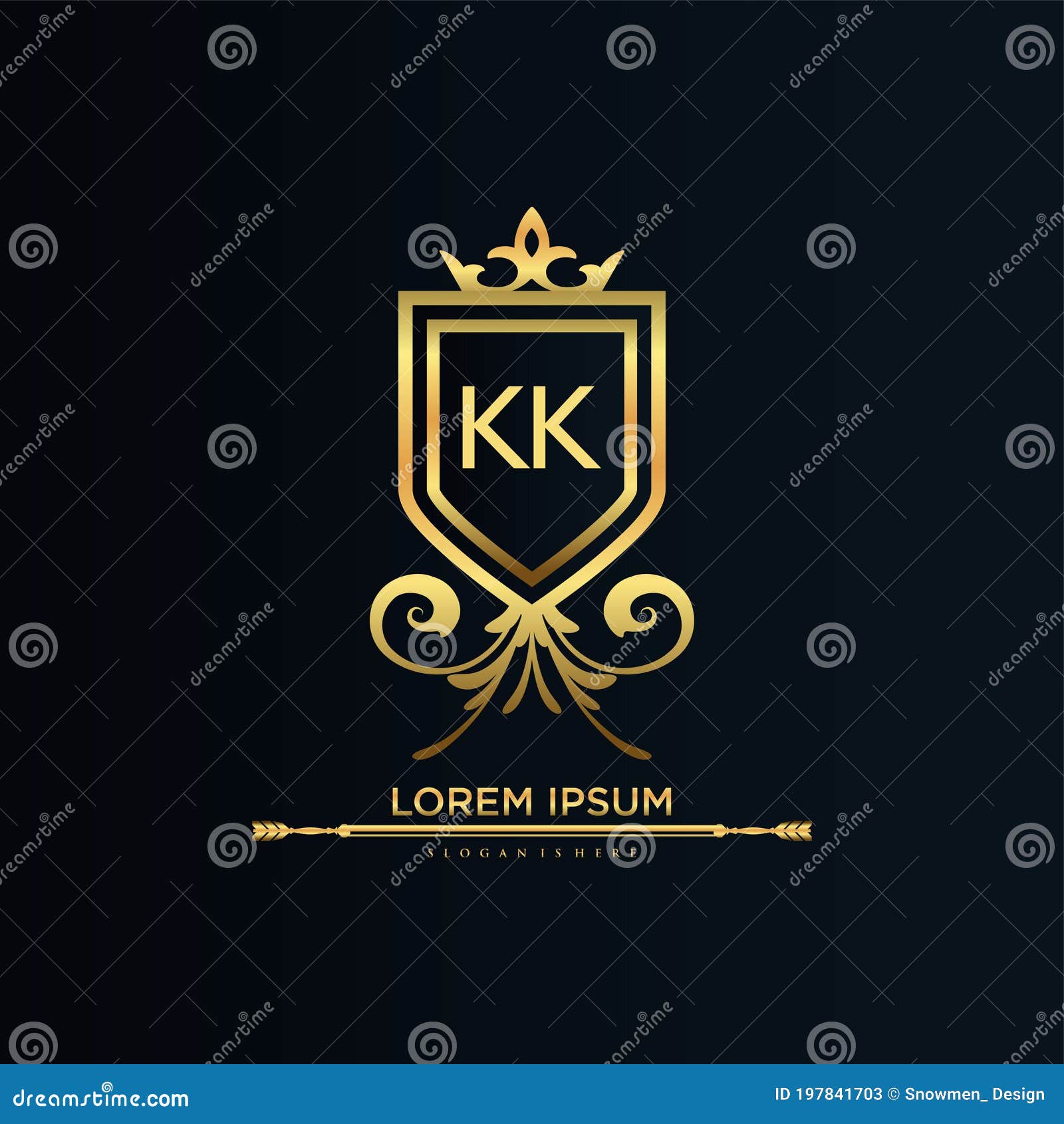 KK Letter Initial with Royal Template.elegant with Crown Logo Vector ...