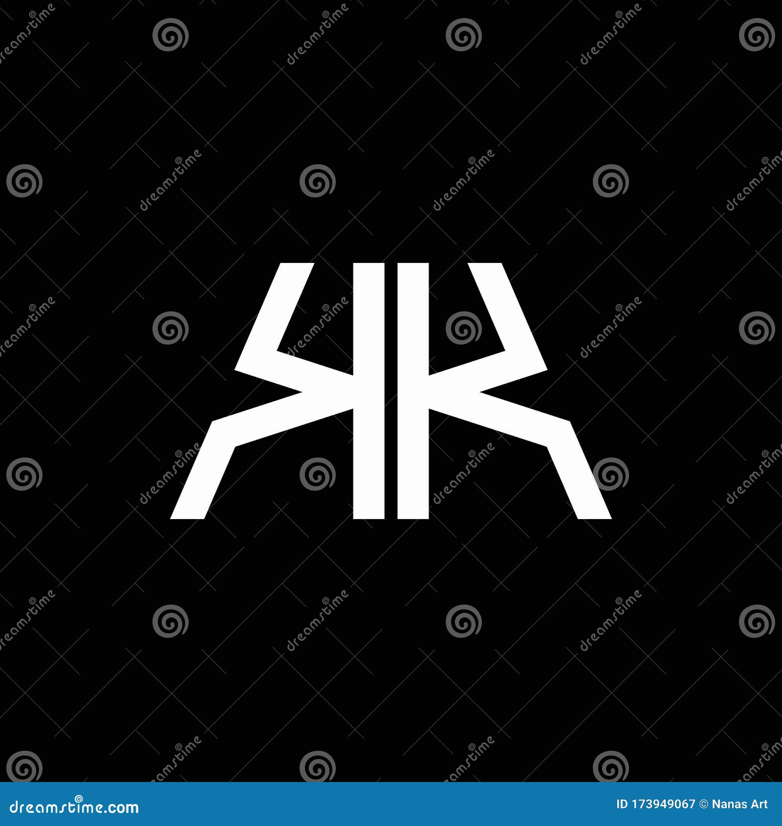KK Logo Abstract Monogram Isolated on Black Background Stock Vector ...