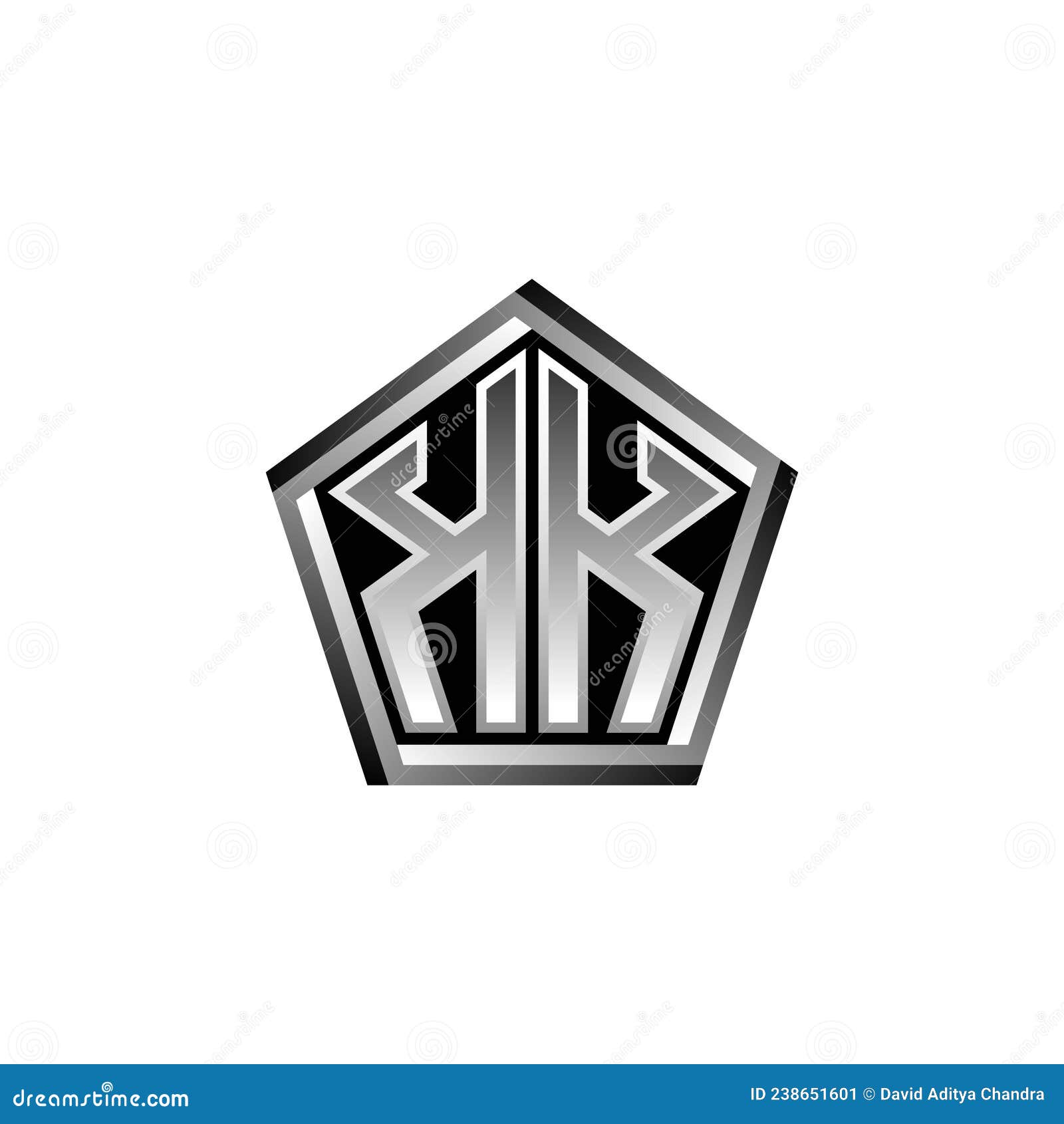 KK Logo Monogram Silver Geometric Modern Design Stock Vector ...