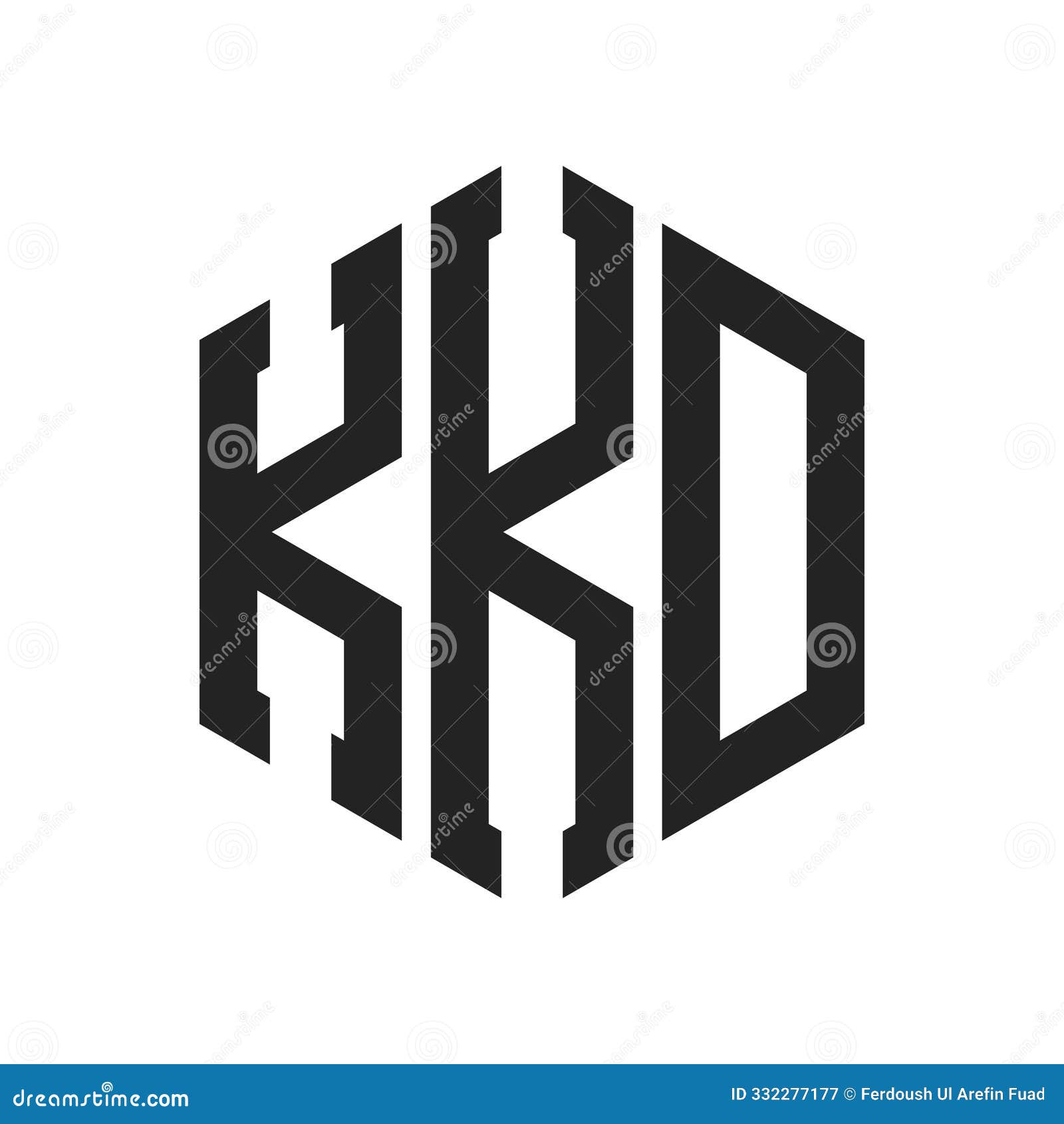 KKD Logo Design. Initial Letter KKD Monogram Logo Using Hexagon Shape ...