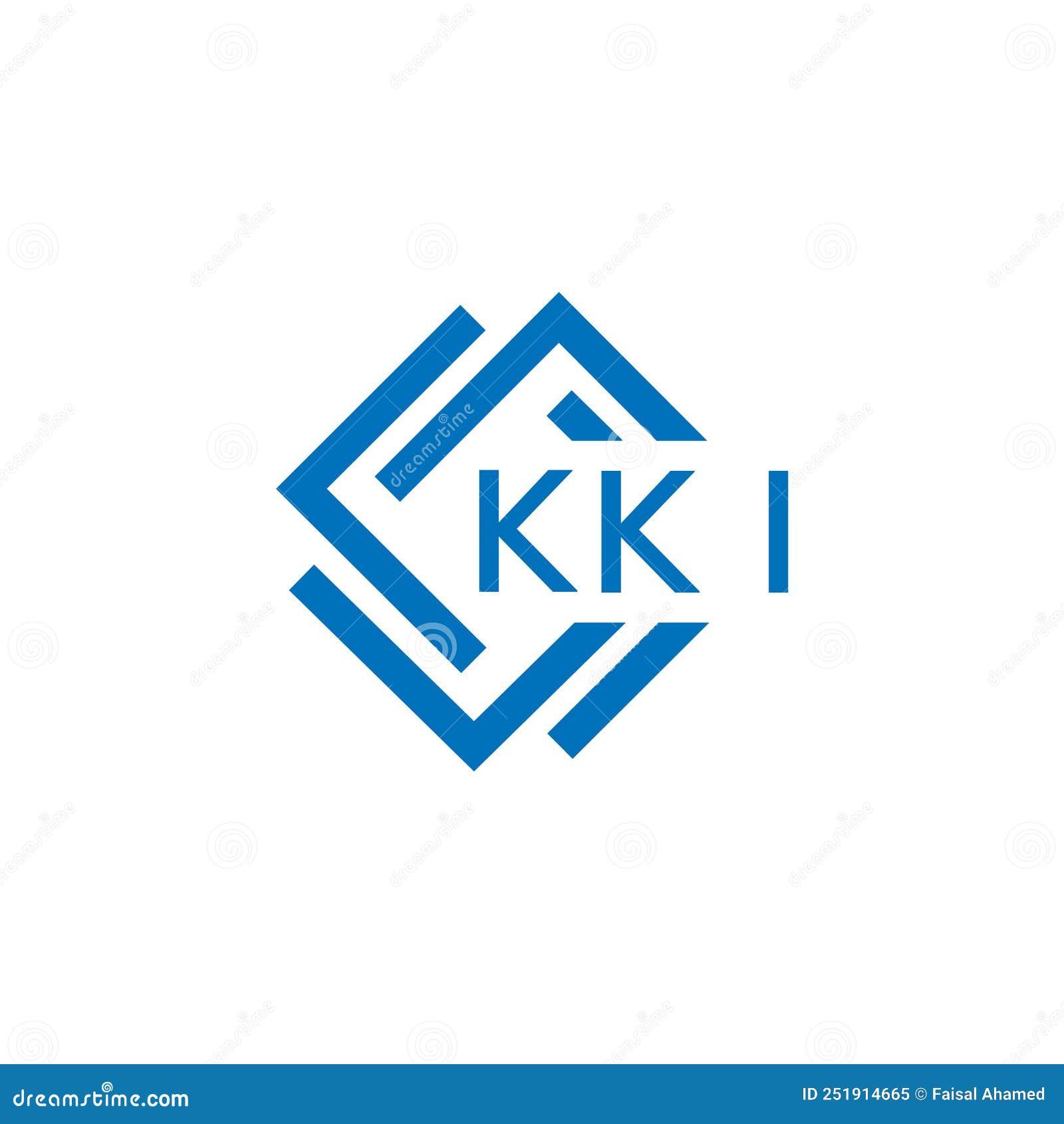 KKI Letter Logo Design on White Background. KKI Creative Circle Letter ...
