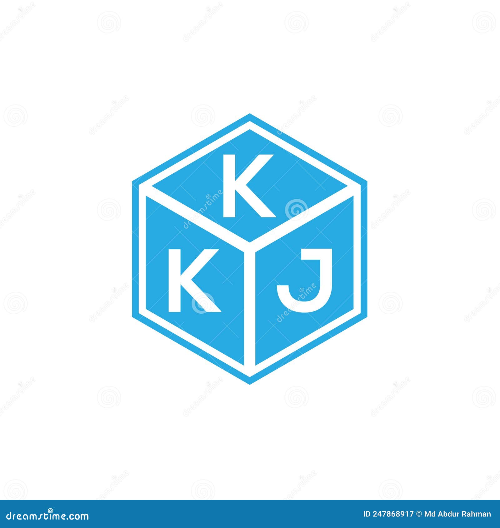 KKJ Letter Logo Design on Black Background. KKJ Creative Initials ...