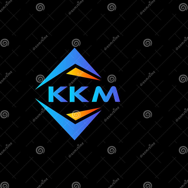 KKM Abstract Technology Logo Design on Black Background. KKM Creative ...