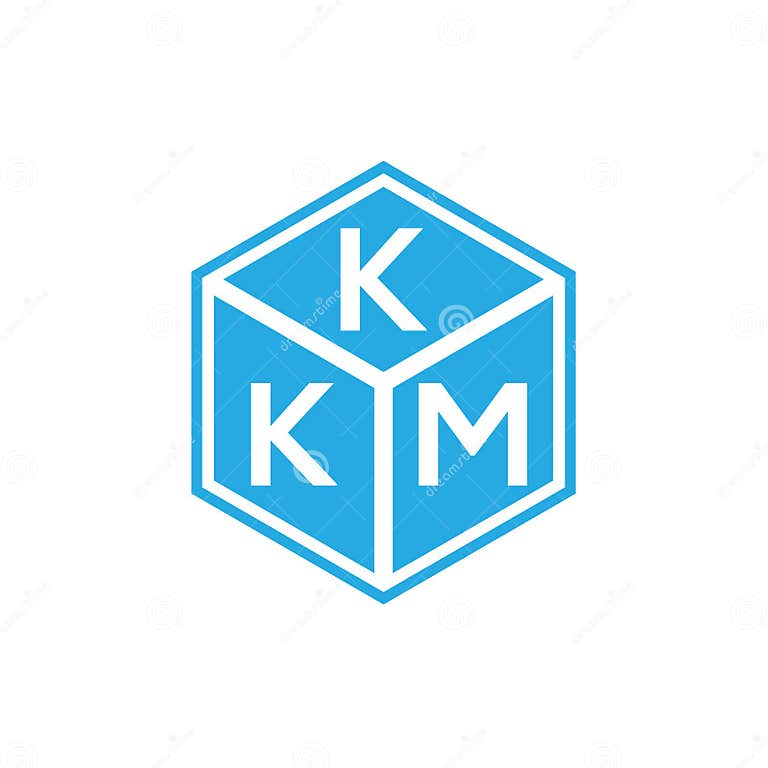 KKM Letter Logo Design on Black Background. KKM Creative Initials ...