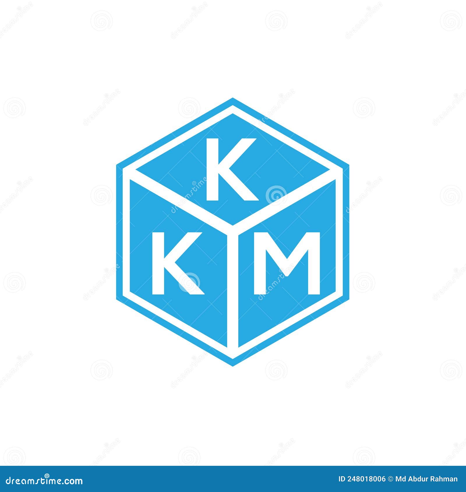 KKM Letter Logo Design on Black Background. KKM Creative Initials ...