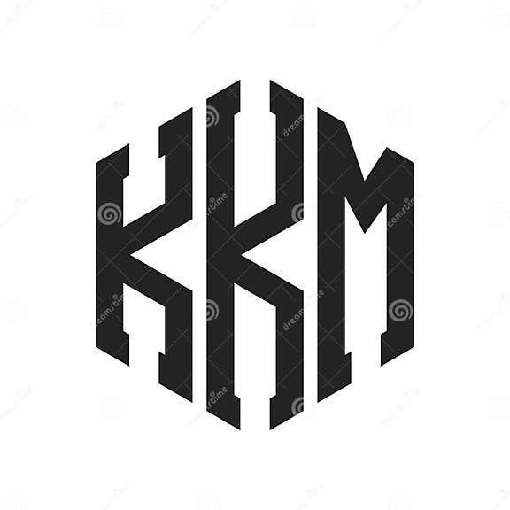 KKM Logo Design. Initial Letter KKM Monogram Logo Using Hexagon Shape ...