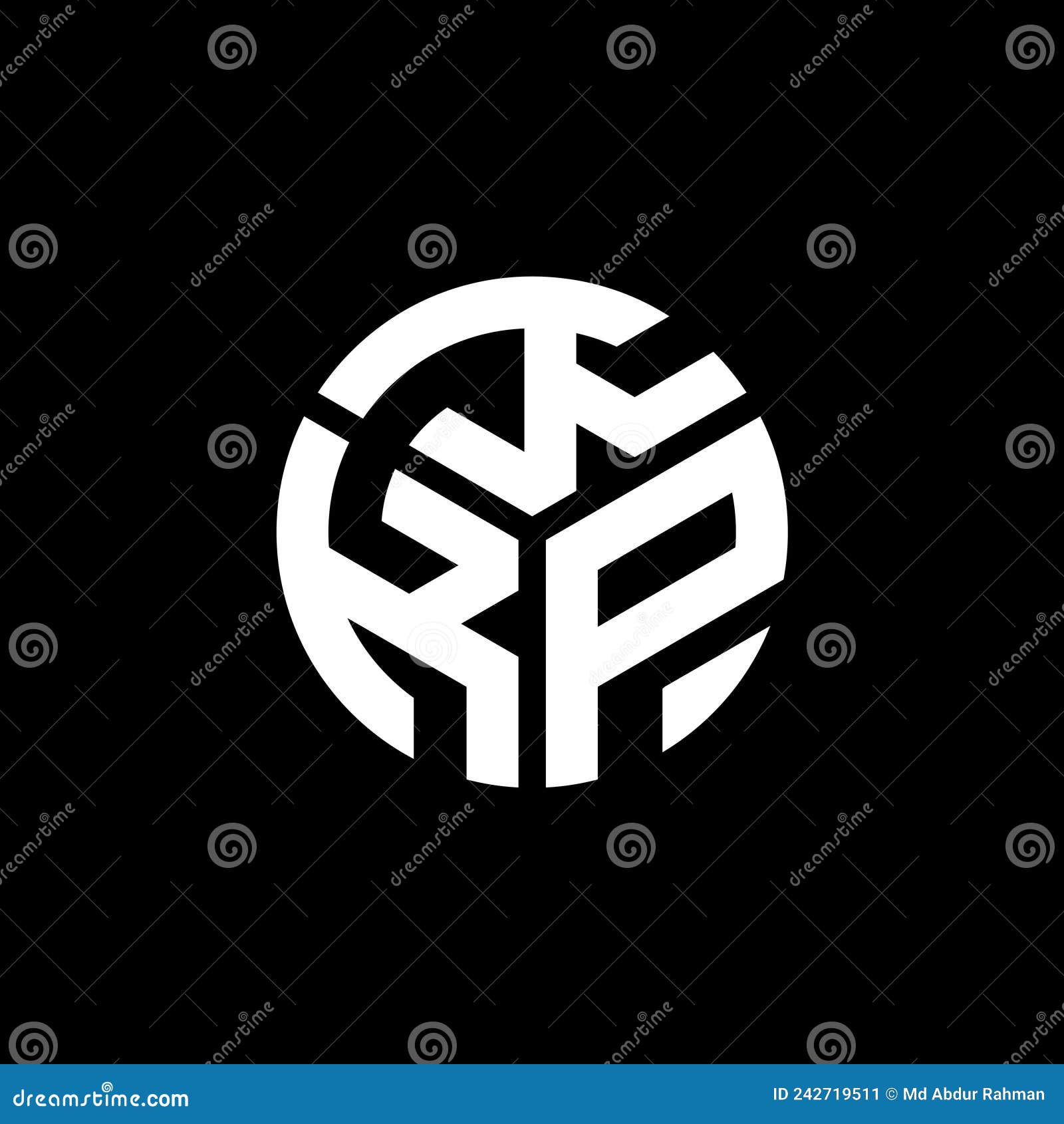 KKP Letter Logo Design on Black Background. KKP Creative Initials ...