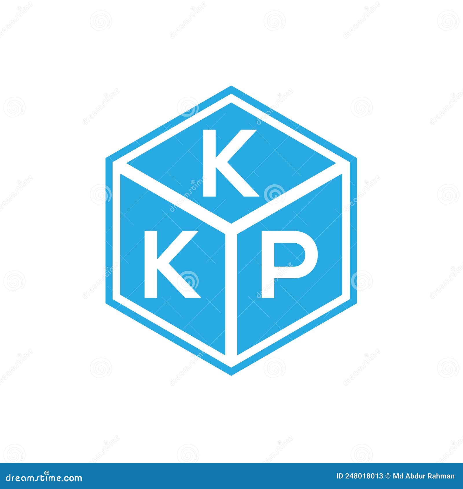 KKP Letter Logo Design on Black Background. KKP Creative Initials ...