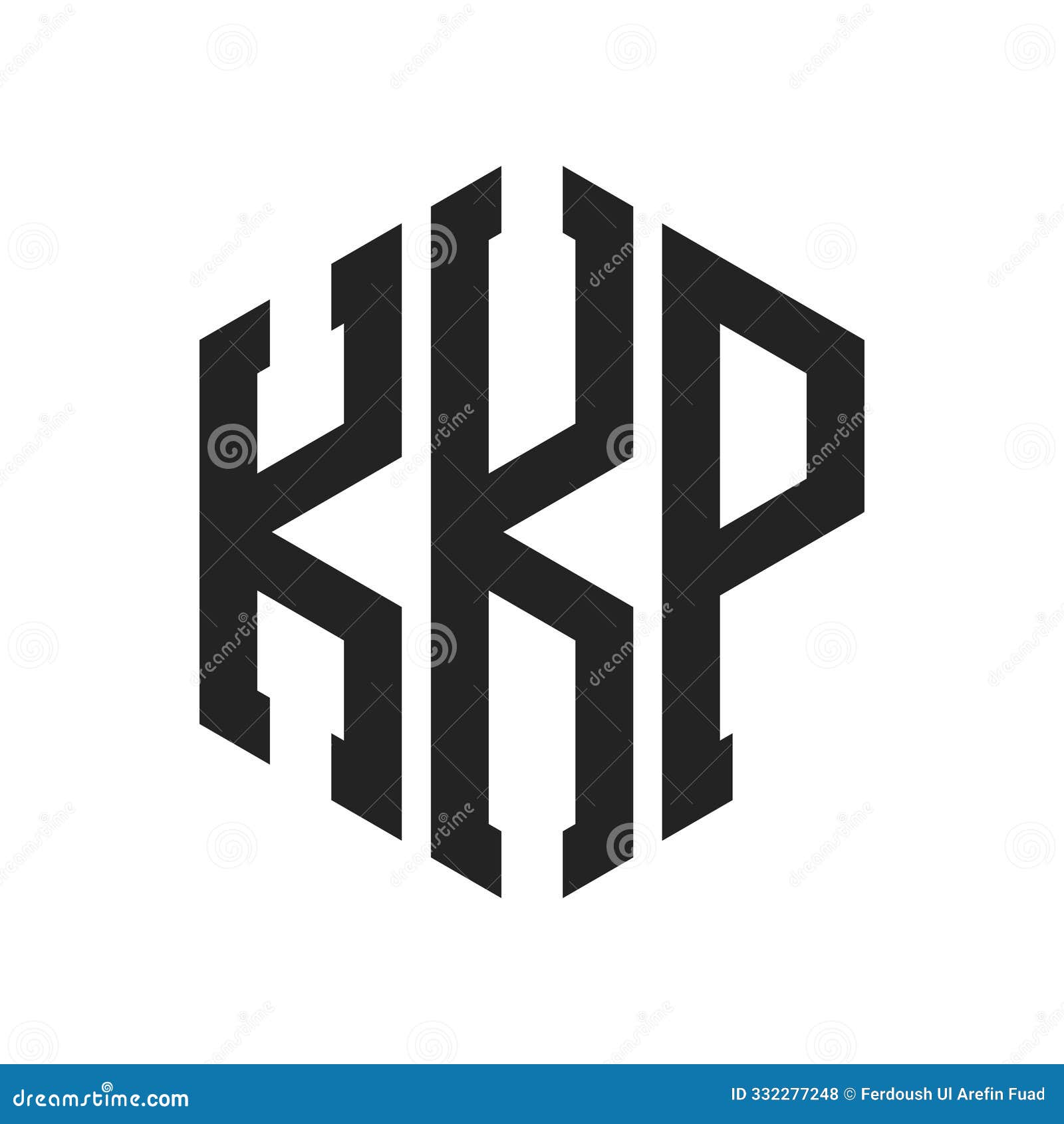KKP Logo Design. Initial Letter KKP Monogram Logo Using Hexagon Shape ...