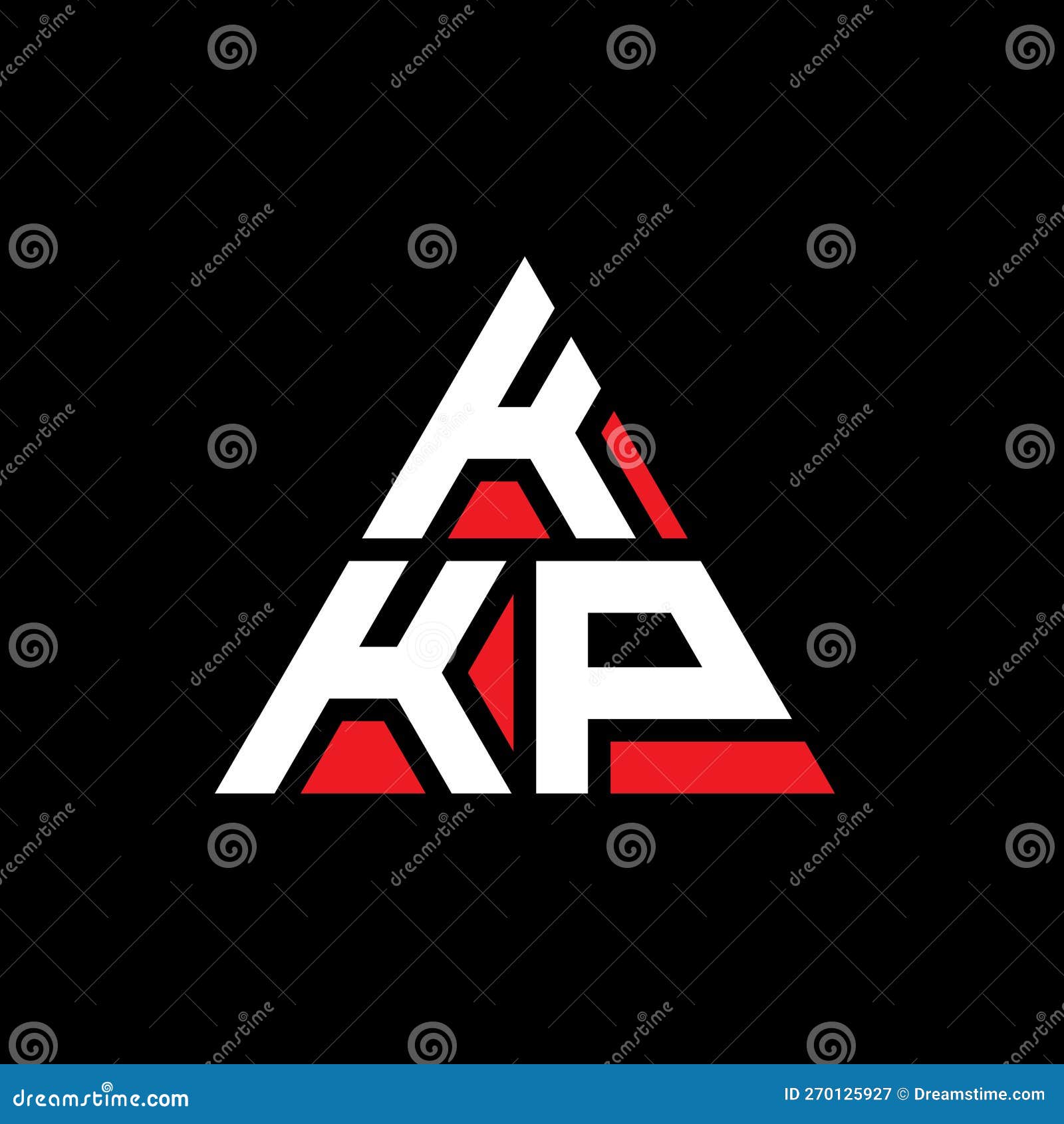KKP Triangle Letter Logo Design with Triangle Shape. KKP Triangle Logo ...