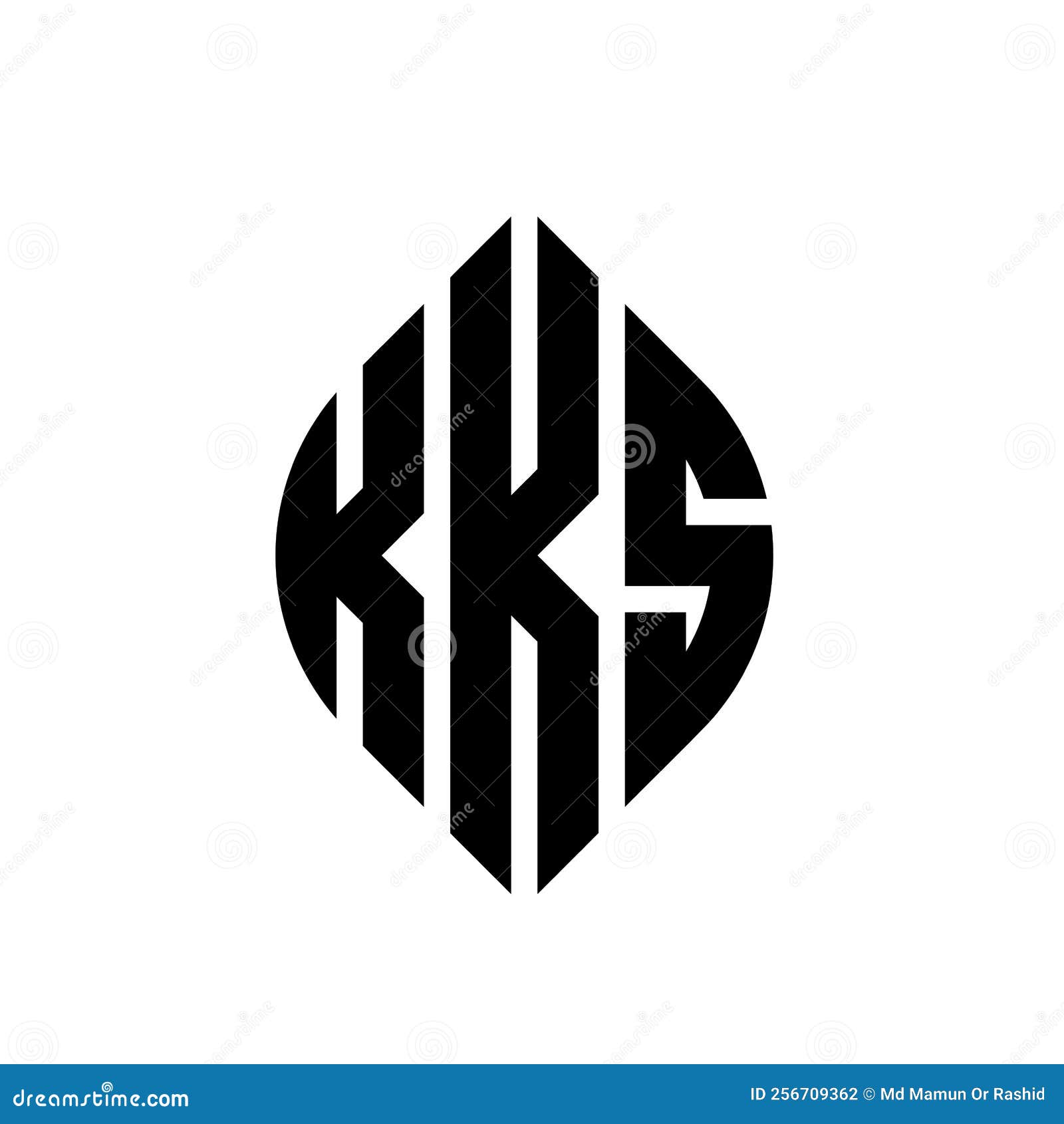 Kks Circle Letter Logo Design With Circle And Ellipse Shape Kks Ellipse Letters With