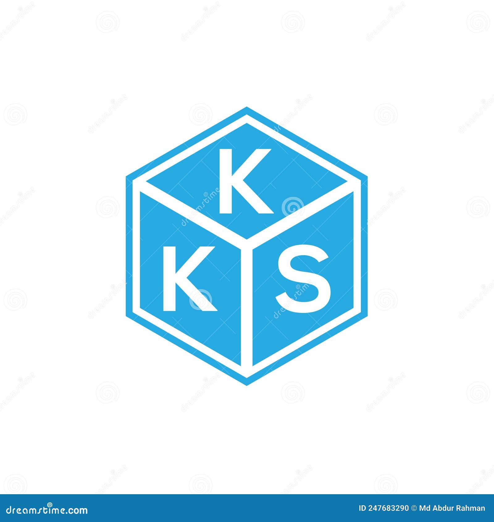 KKS Letter Logo Design on Black Background. KKS Creative Initials ...