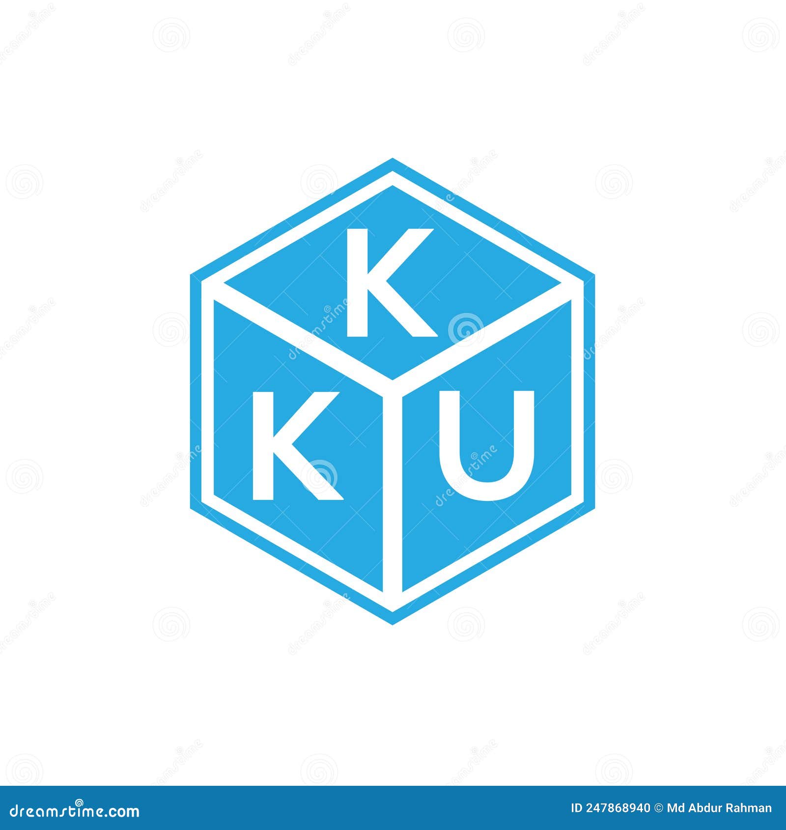 KKU Letter Logo Design on Black Background. KKU Creative Initials ...