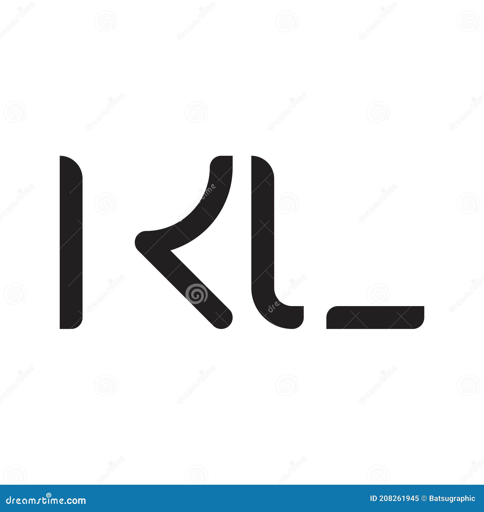 Kl Initial Letter Vector Logo Icon Stock Vector - Illustration of flat ...