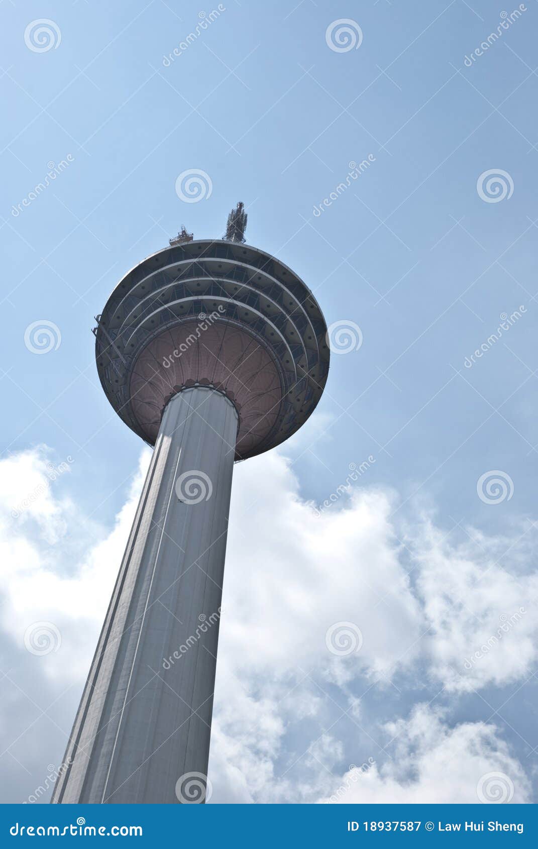KL Tower with Blue Sky and White Cloud Stock Image - Image of city ...