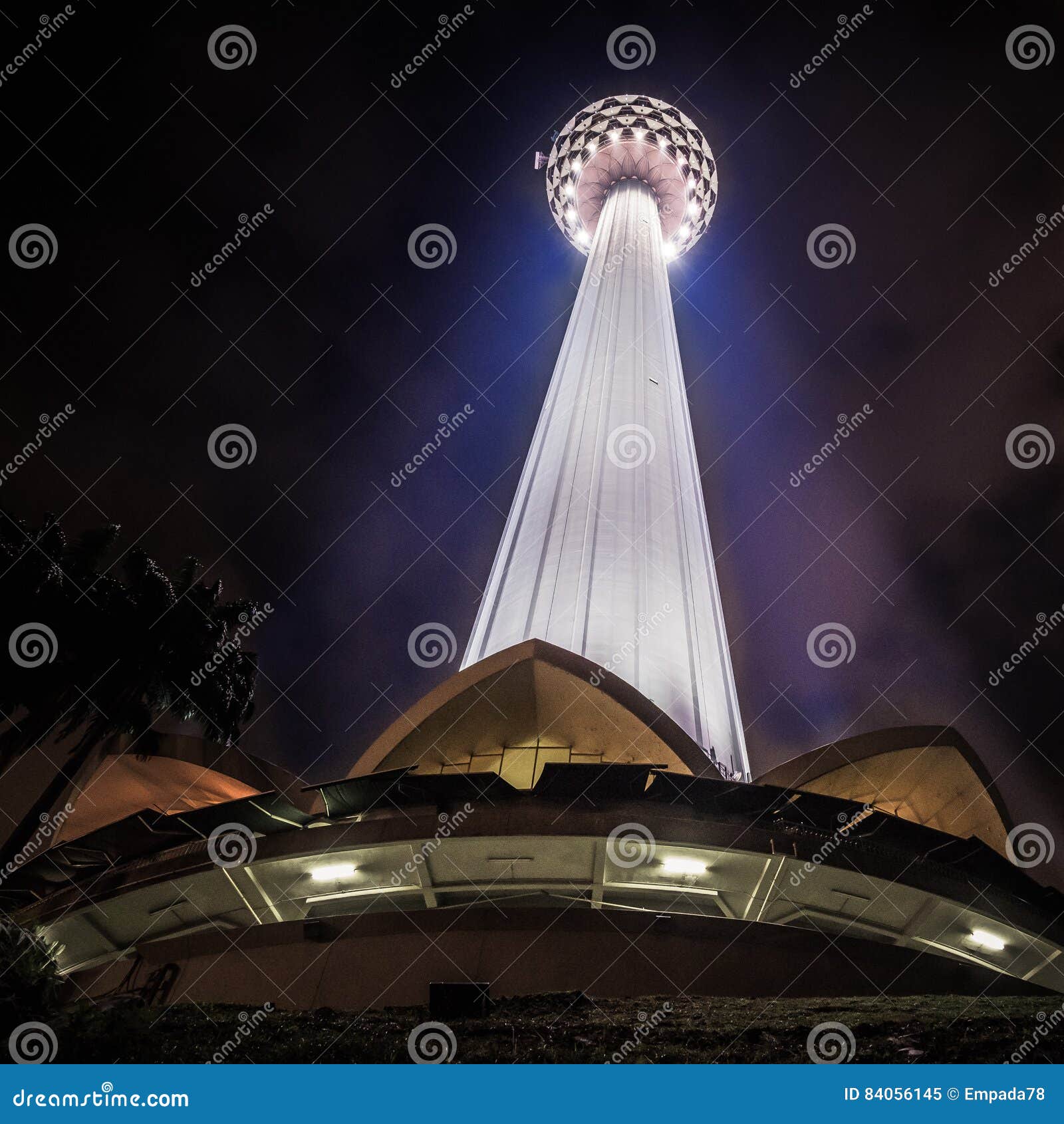 KL Tower at Night editorial image. Image of exposure - 84056145