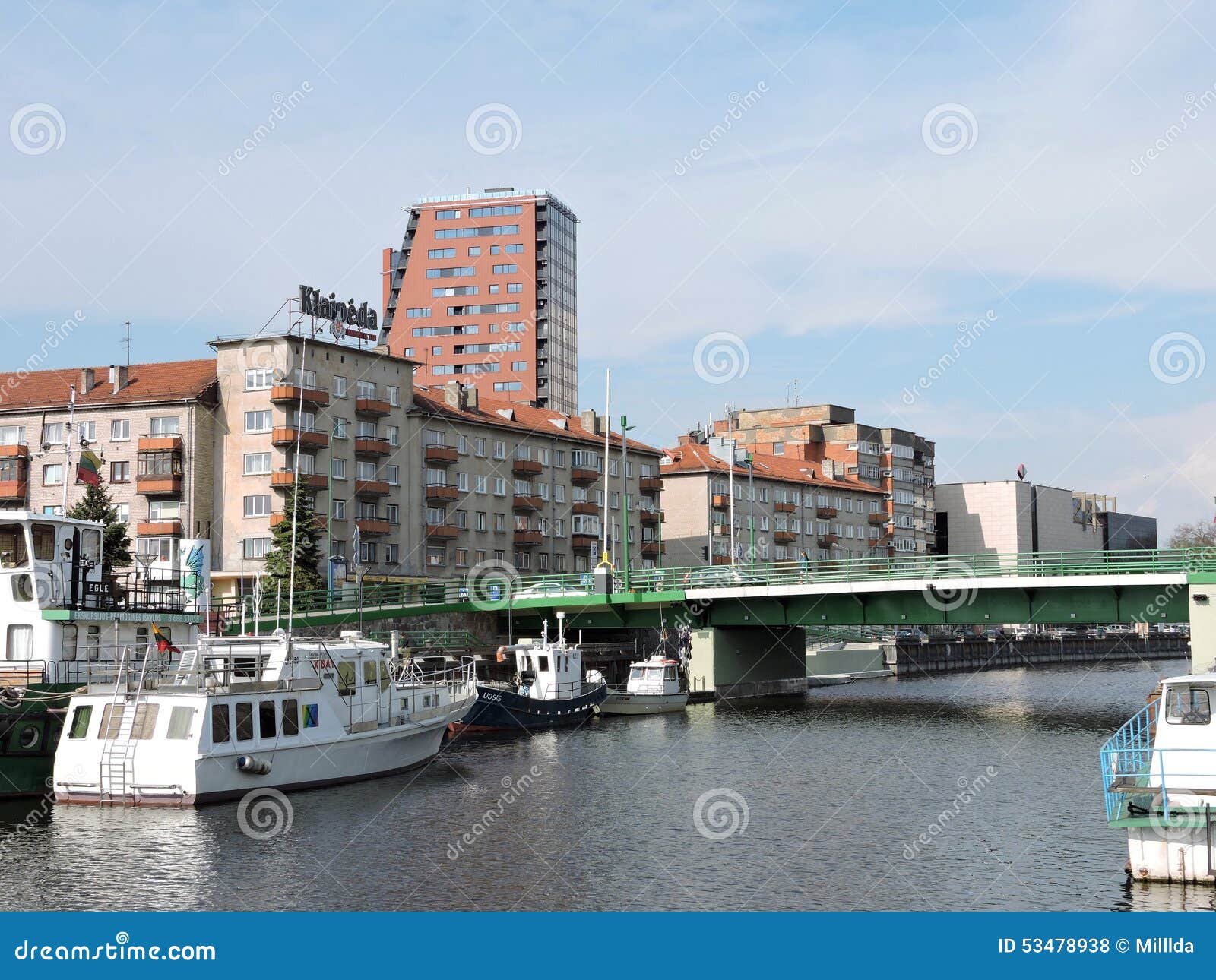 Klaipeda city, Lithuania editorial stock photo. Image of street - 53478938