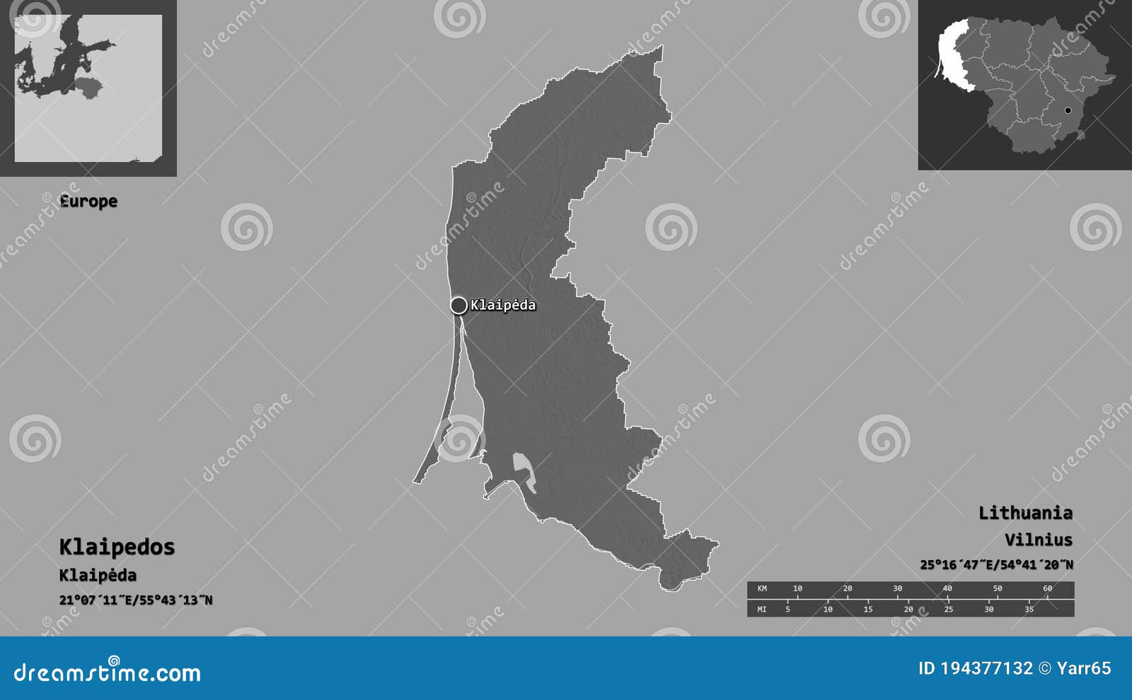 Klaipedos, County of Lithuania,. Previews. Bilevel Stock Illustration ...