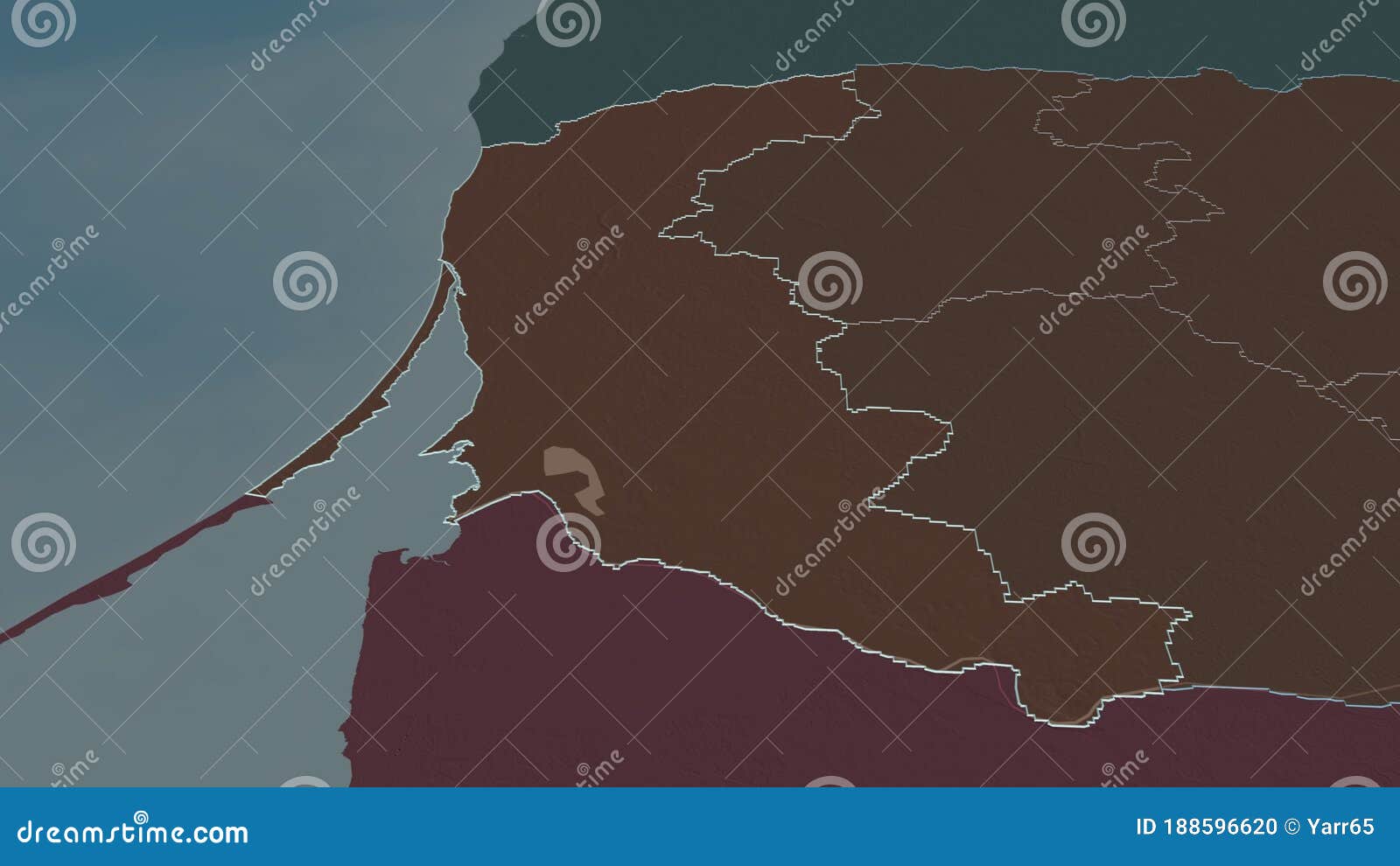 Klaipedos, Lithuania - Outlined. Administrative Stock Illustration ...