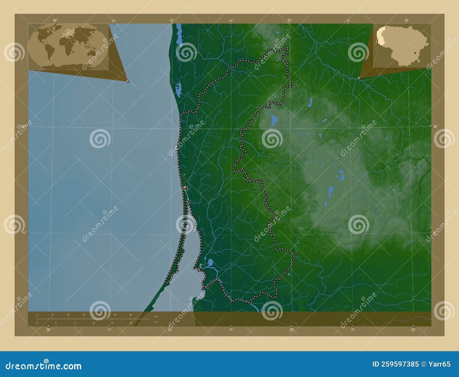 Klaipedos, Lithuania. Physical. Capital Stock Illustration ...