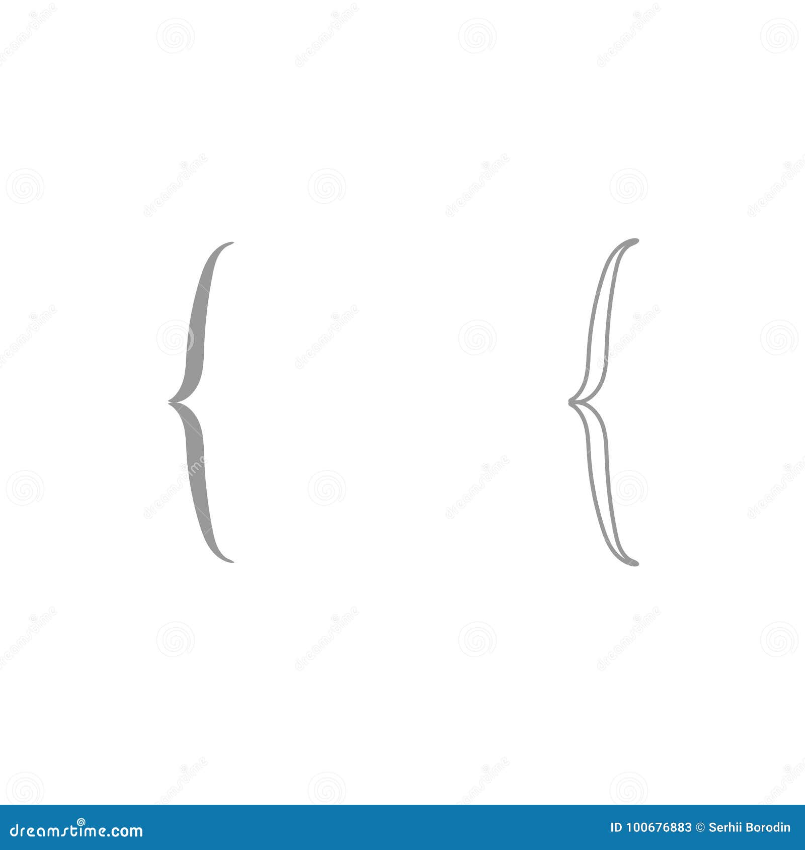 Klammer Ist Es Schwarze Ikone Vektor Abbildung - Illustration von ...