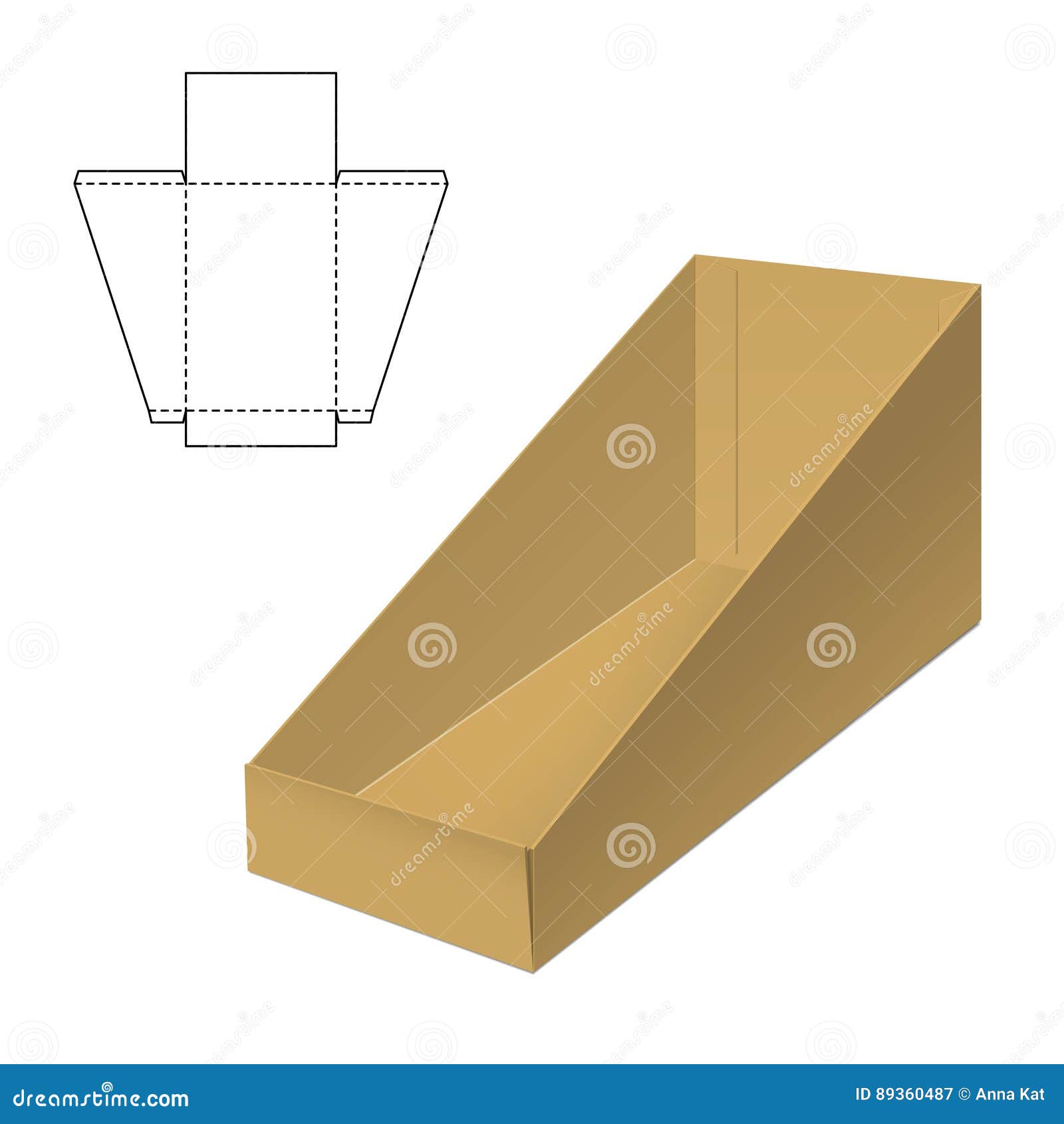 Klarer Karton-Kasten vektor abbildung. Illustration von kommerziell ...