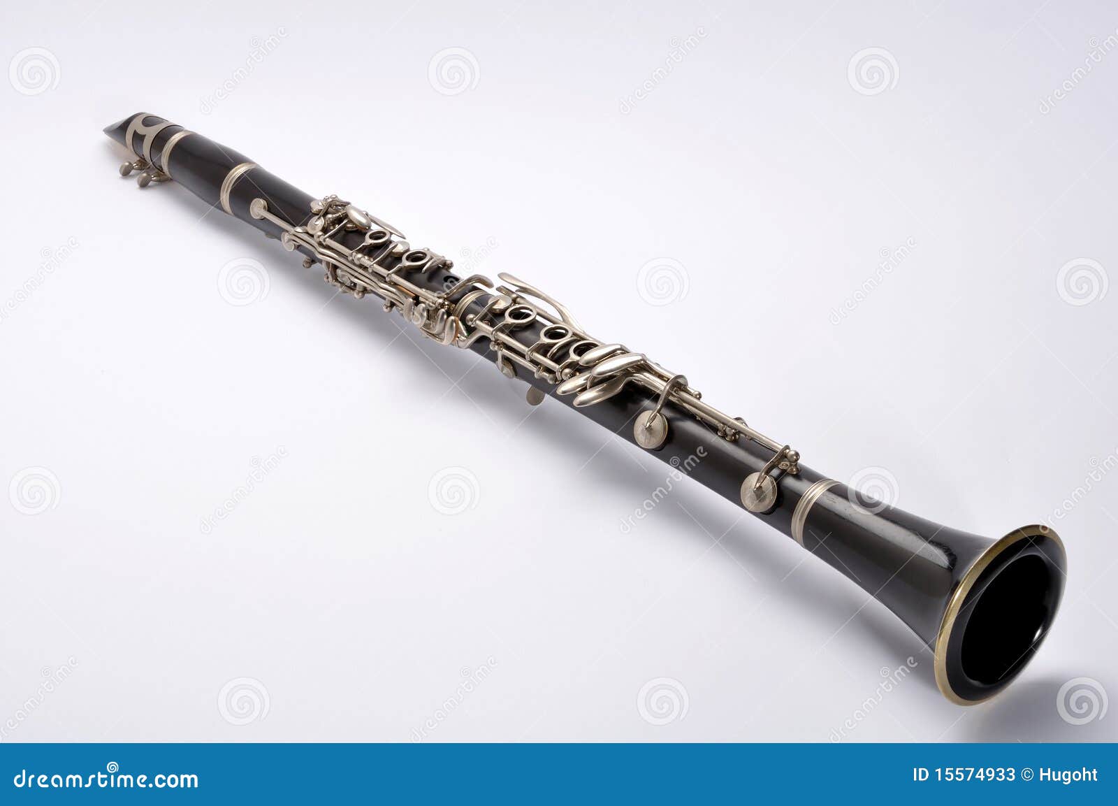Klarinet stock afbeelding. Image of lied, zilver, instrument - 15574933