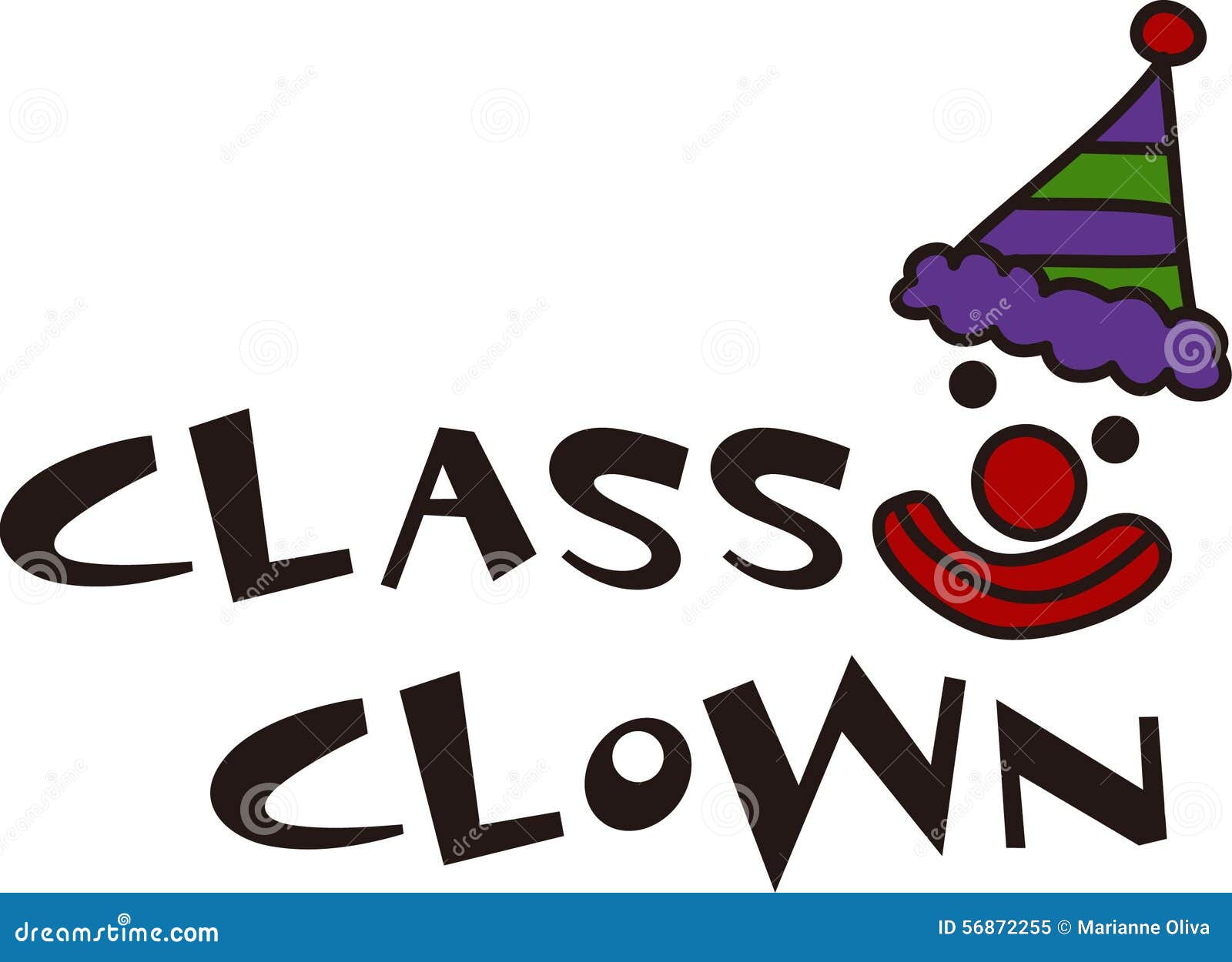 Klassenclown vector illustratie. Illustration of gezicht - 56872255