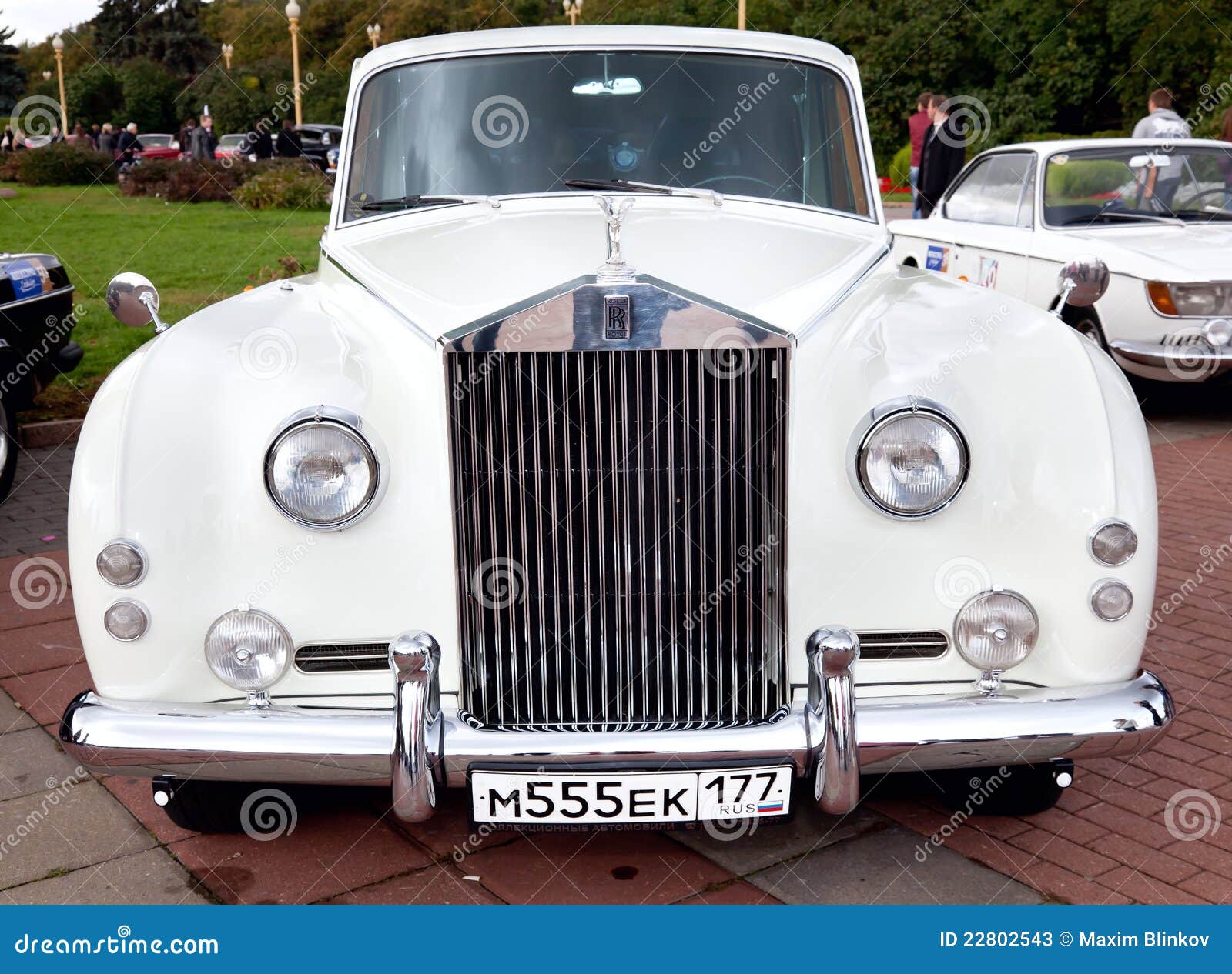 Klassiek Oud Auto Wit Vooraanzicht Redactionele Stock Foto - Image of ...