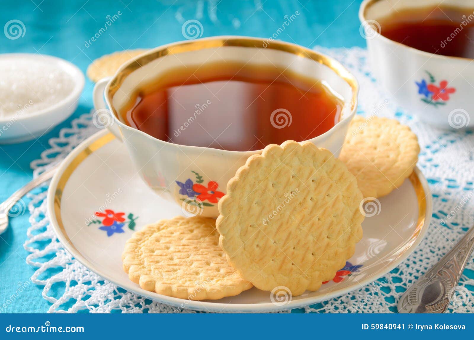 Klassieke Engelse Thee Met Koekjes Stock Afbeelding - Image of ...