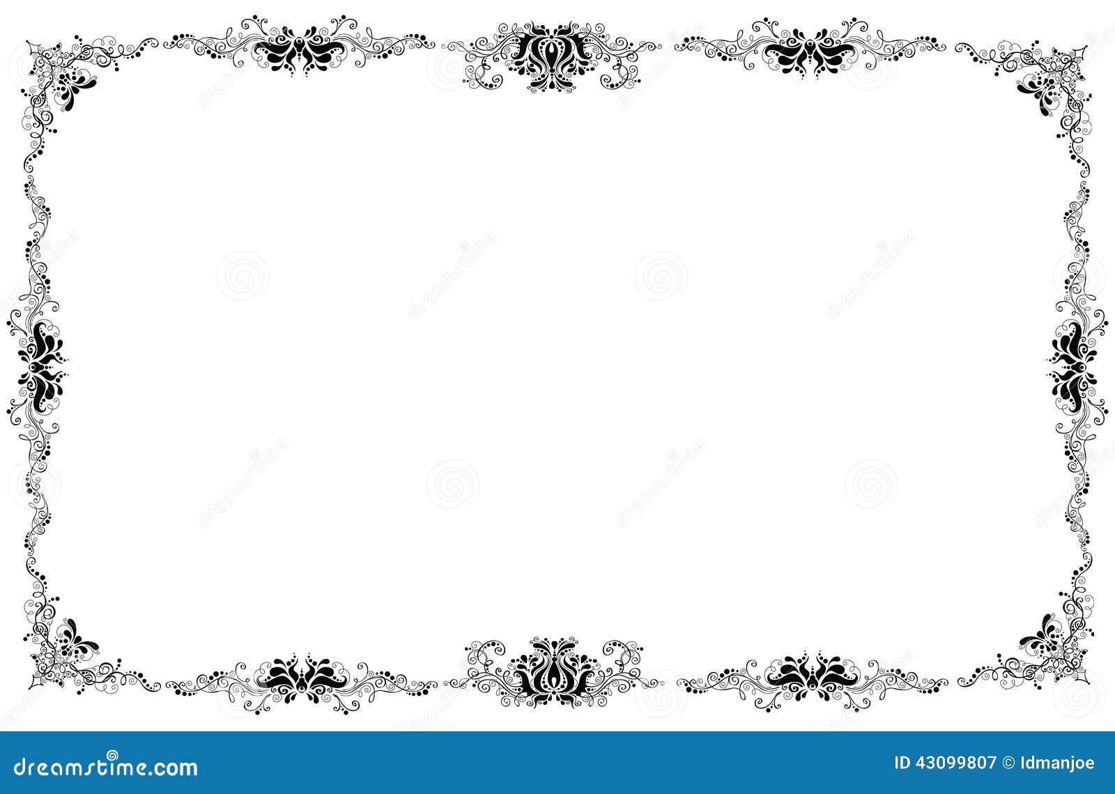 Klassieke omlijsting stock illustratie. Illustration of zwart - 43099807