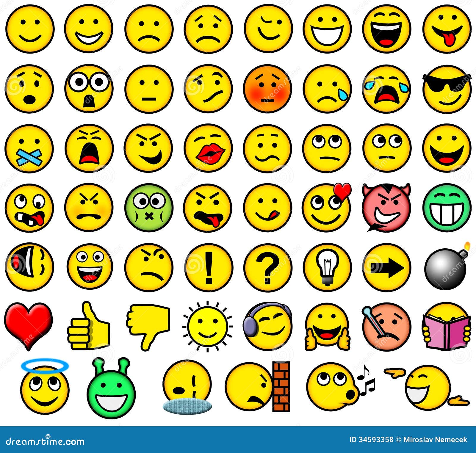 Klassieke smileys stock illustratie. Illustration of luid - 34593358