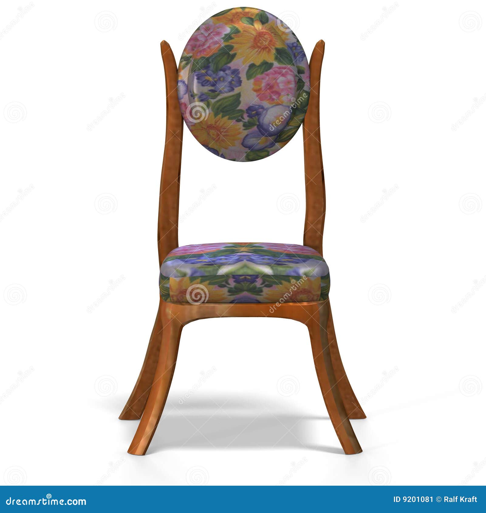 Klassischer Stuhl - Vorderansicht Stock Abbildung - Illustration von ...