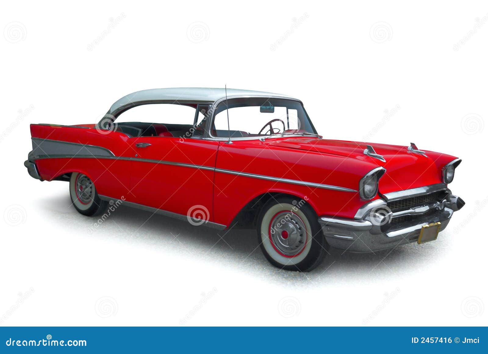 Klassisches rotes Auto stockfoto. Bild von auto, chrom - 2457416