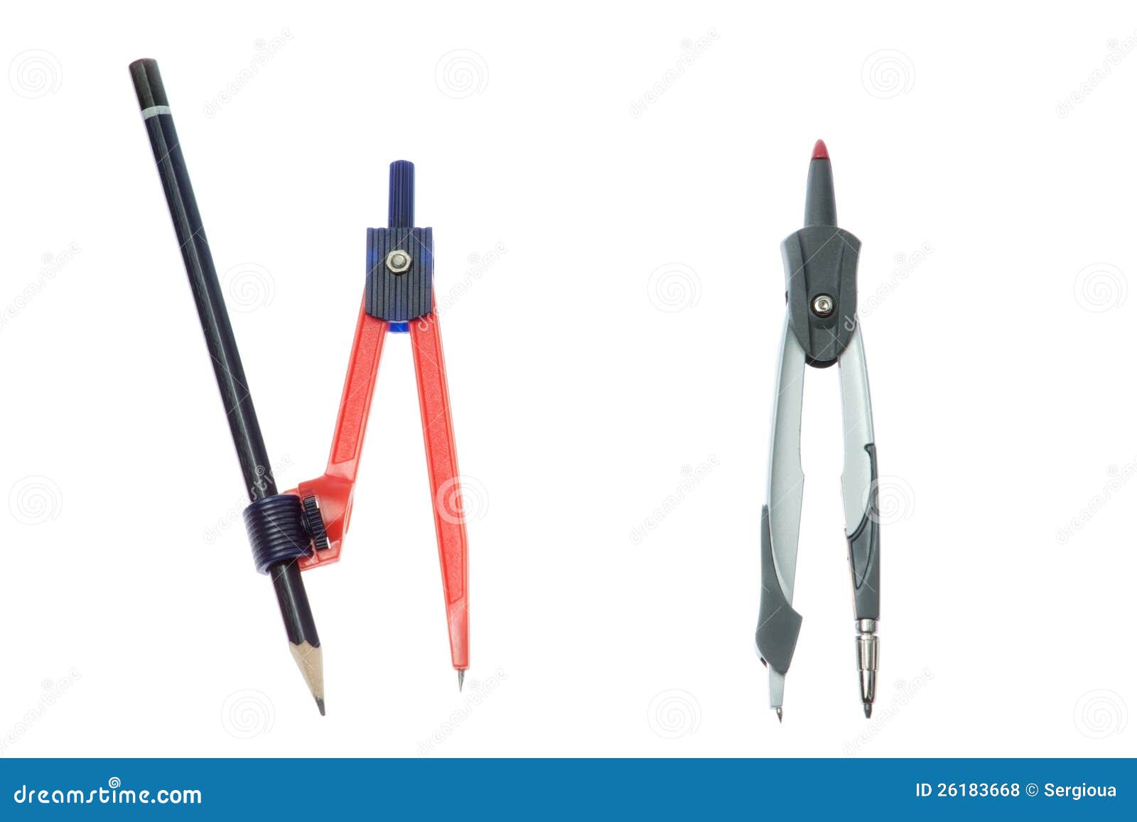 Klassisk Och Modern Passare. Arkivfoto - Bild av skissning, kartografi ...